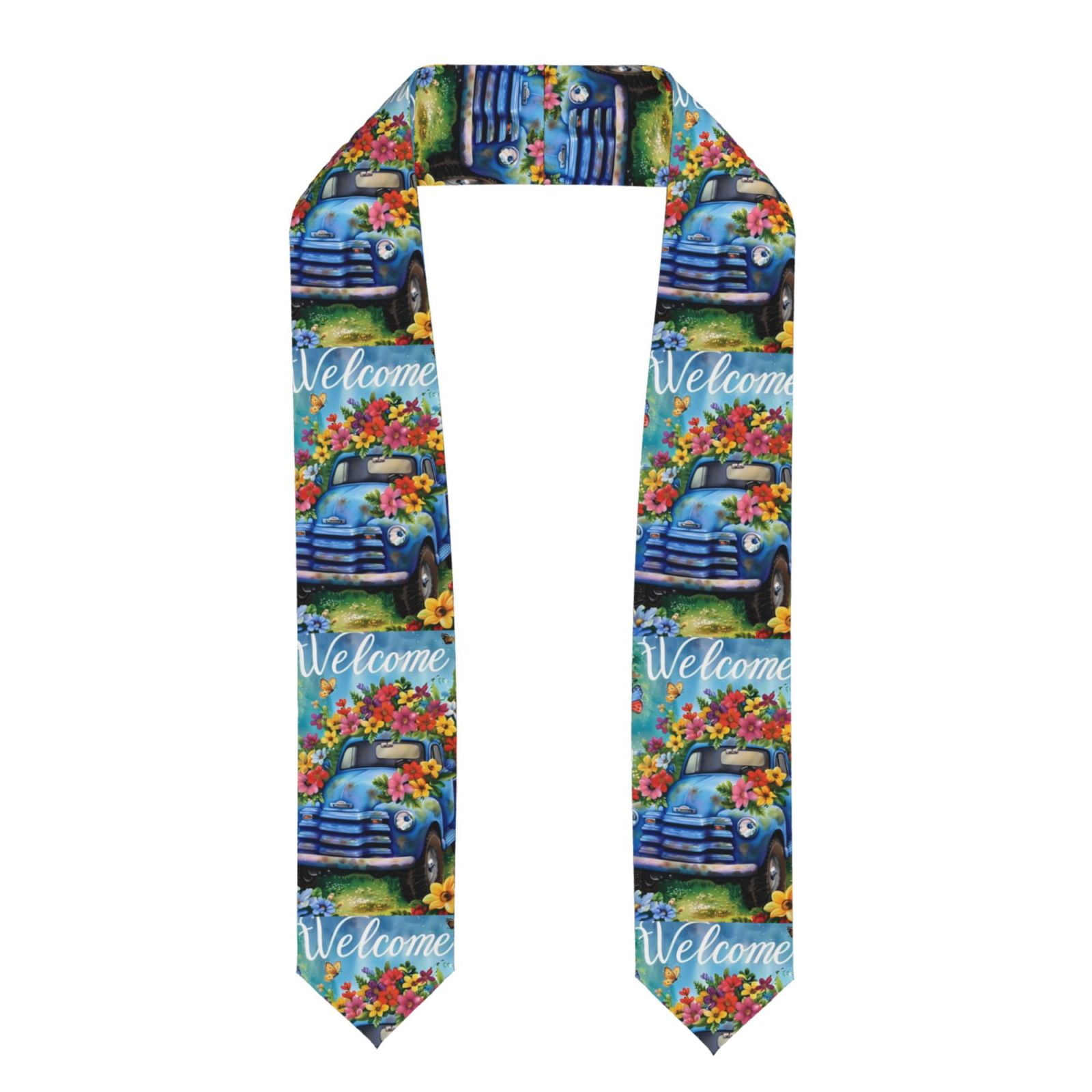 Fuzoiu Floral Truck Welcome Print Graduation Sash,Graduation Stole ...