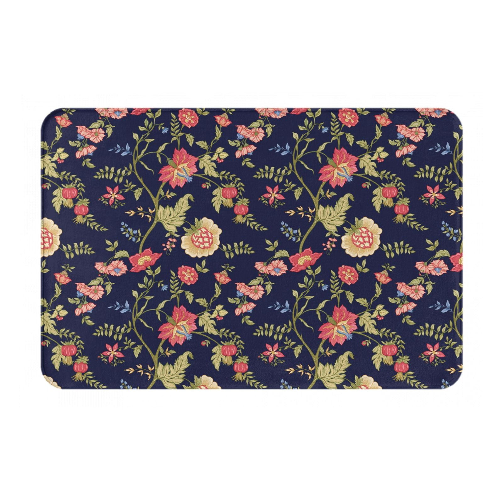 Fuzoiu Flower Print Door Mat Outdoor Indoor Welcome Mats, Front Doormat ...