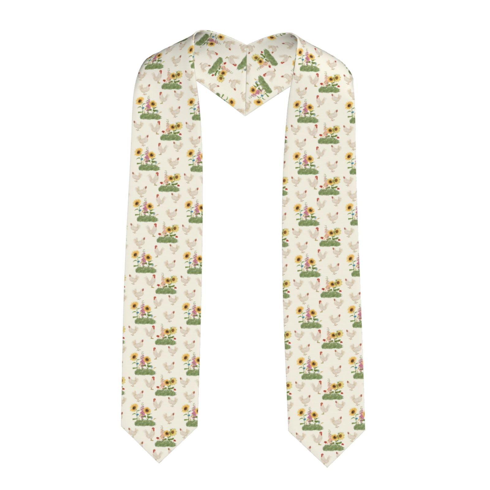 Fuzoiu Flowers And Hens Print Graduation Sash,Graduation Stole,Unisex ...