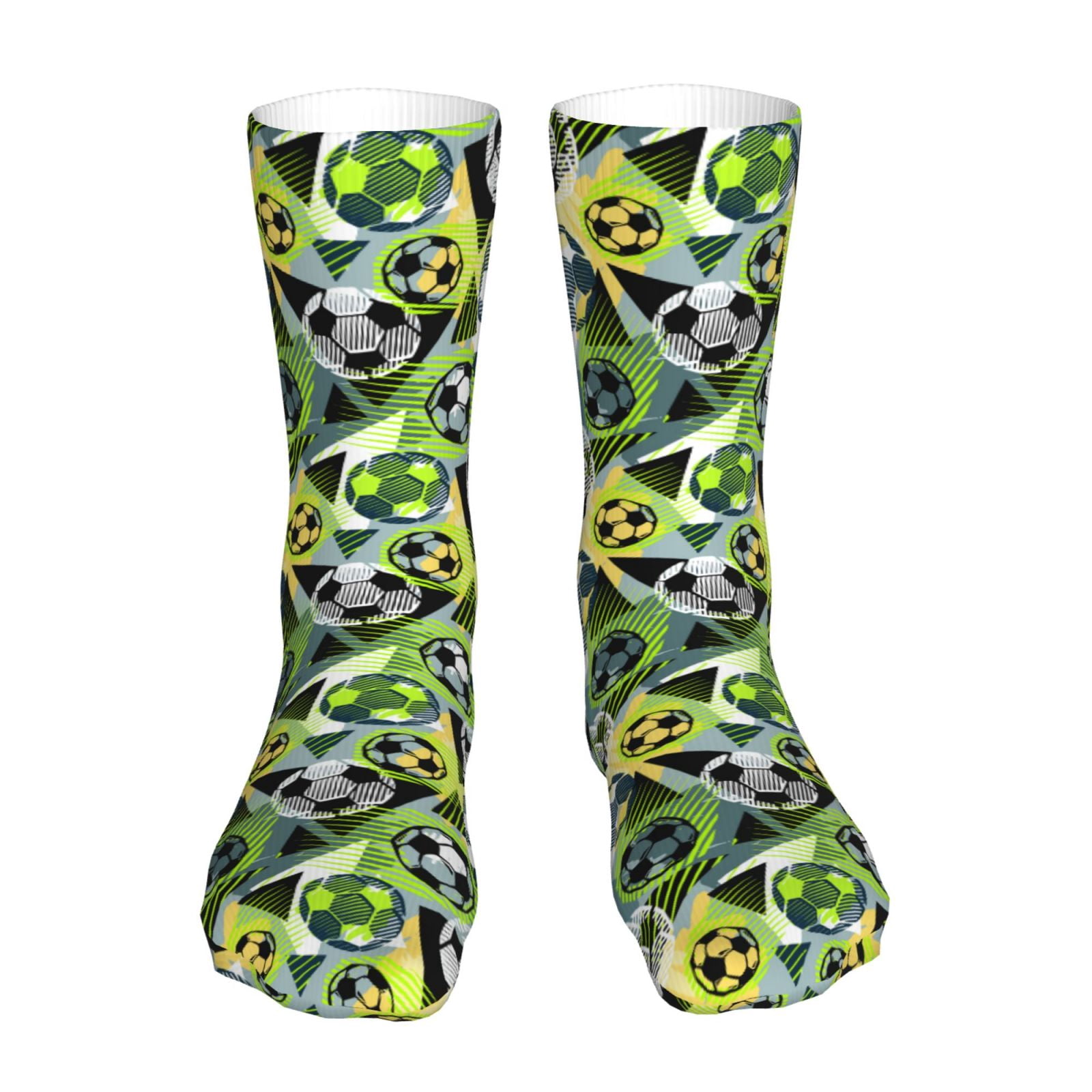 Fuzoiu Football Doodle Print Crew Socks,Casual Athletic Gym LightWeight ...