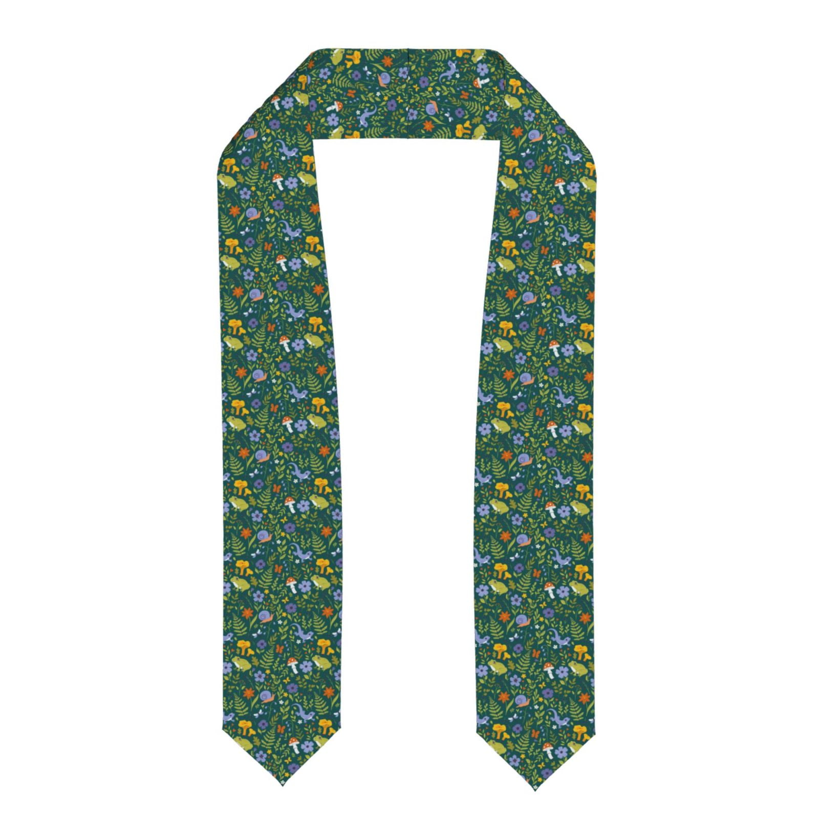 Fuzoiu Forest Flora And Fauna Print Graduation Sash,Graduation Stole ...