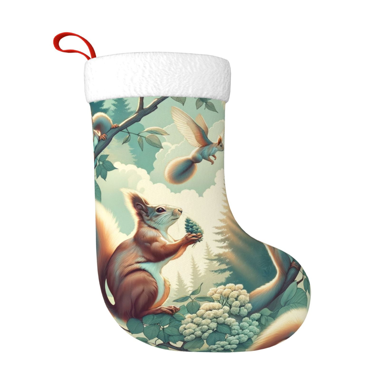Fuzoiu Forest squirrel surreal Print Christmas Stockings, Party ...