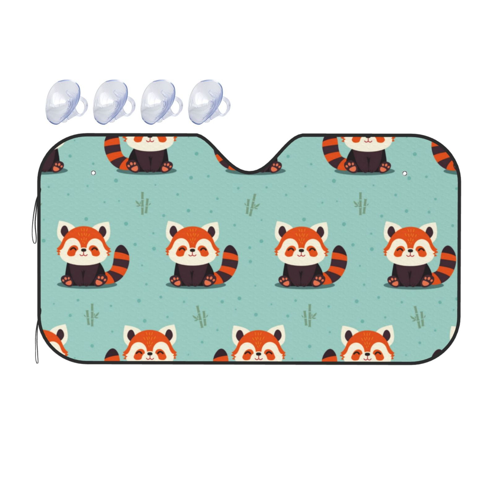 Fuzoiu Fox Print Car Windshield Sunshade,Foldable Reflective Sun Visor ...