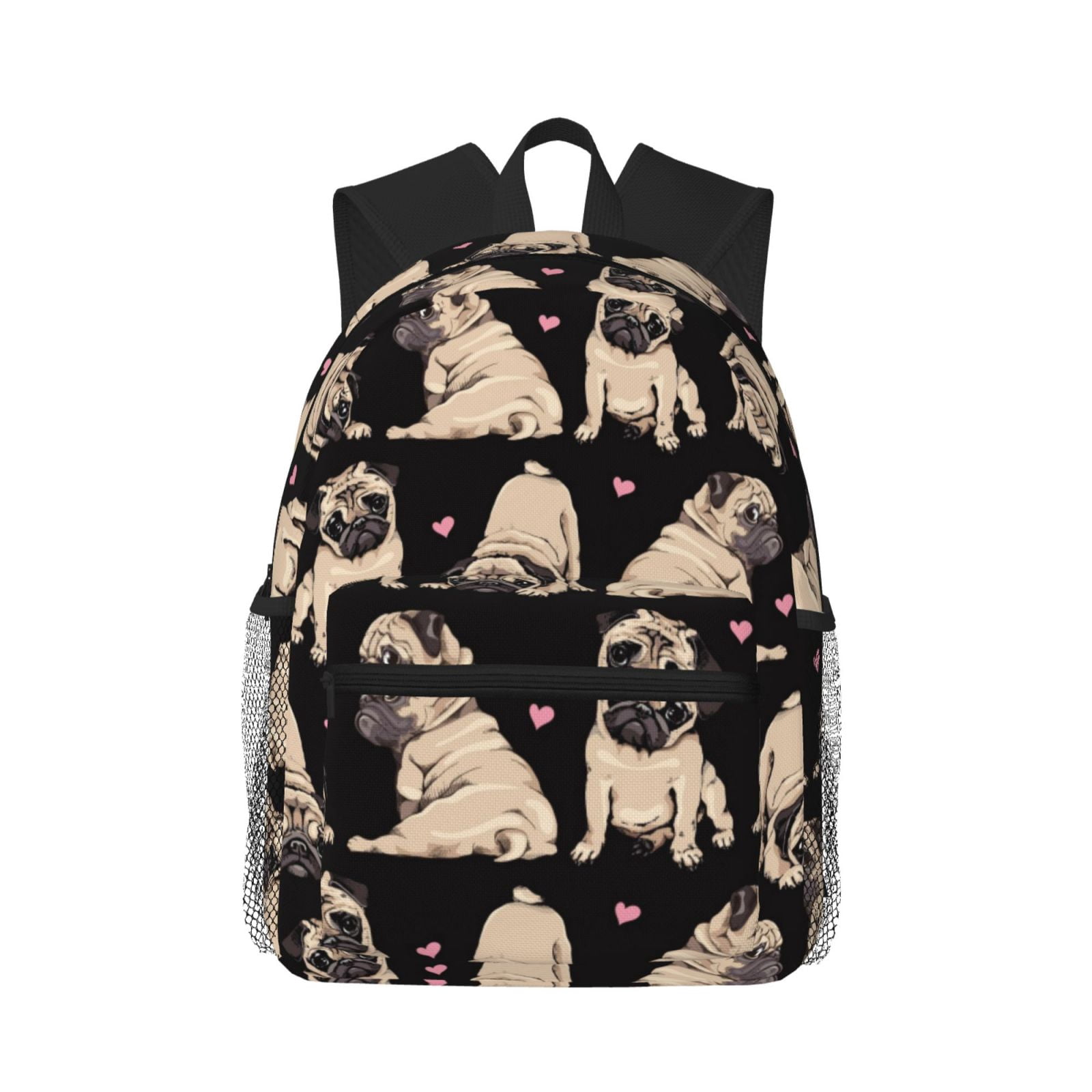 Fuzoiu French Bulldog Print School Backpack for Teens,Large Bookbag ...