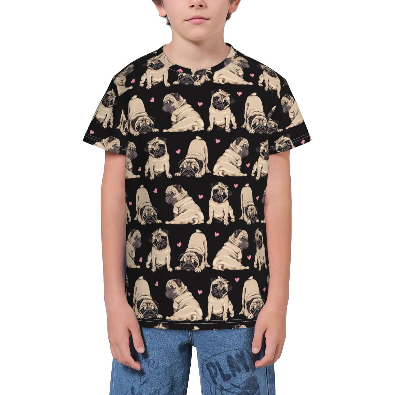 Fuzoiu French Bulldog Print Youth Short Sleeve T-Shirt,Youth Dry-Fit ...