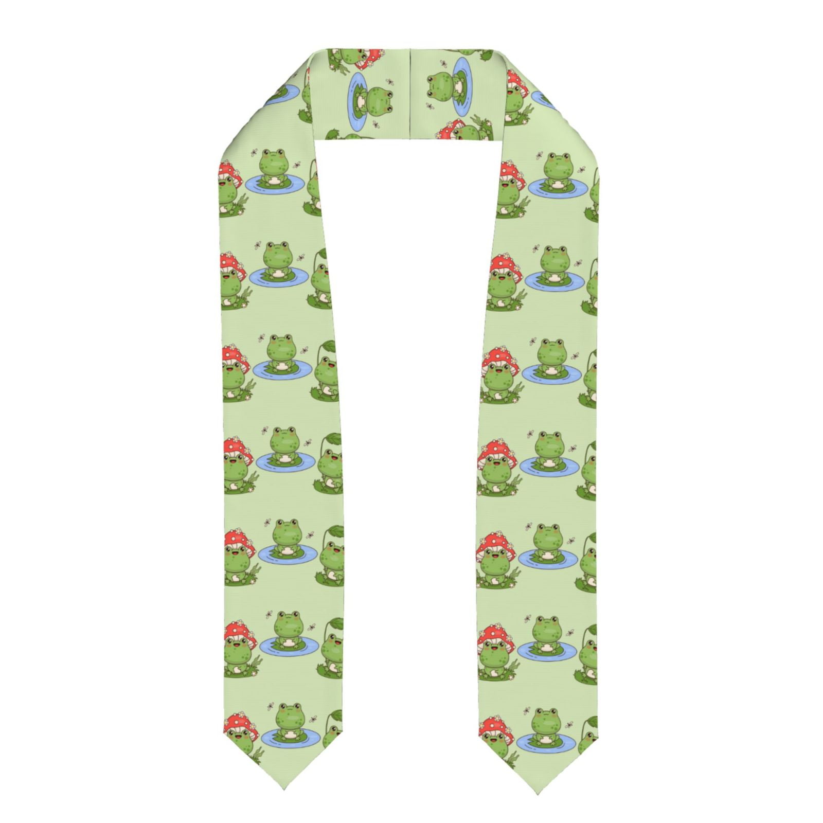 Fuzoiu Frog Amanita Mushroom Print Graduation Sash,Graduation Stole ...