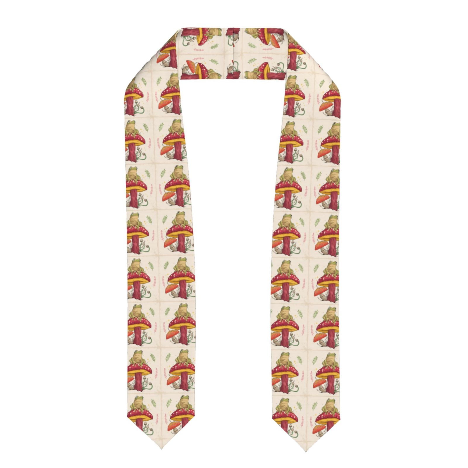 Fuzoiu Frog Sitting On Mushroom Print Graduation Sash,Graduation Stole ...