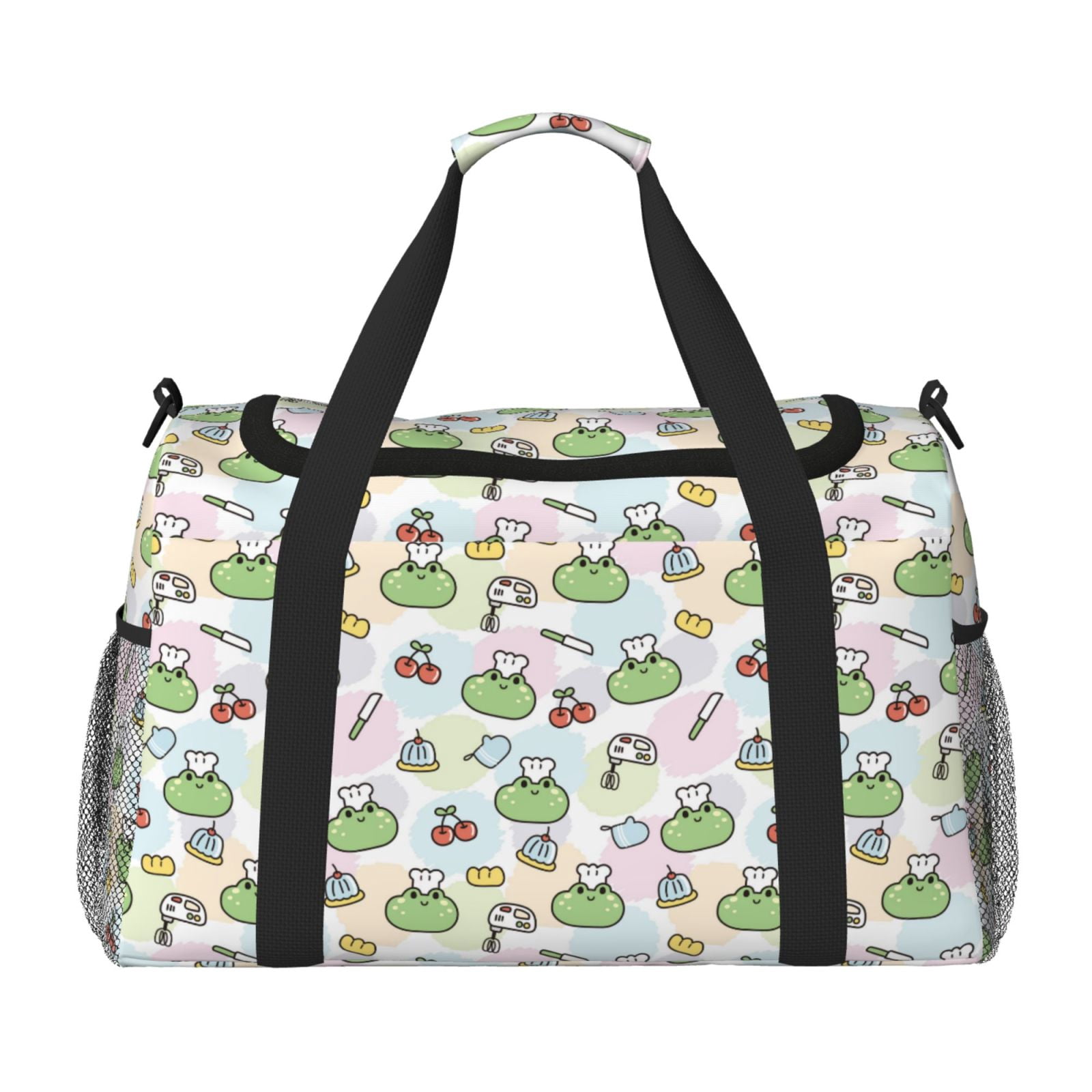 Fuzoiu Frog Wear Chef Hat Print Travel Duffle Bag,Carry On Tote Bags ...