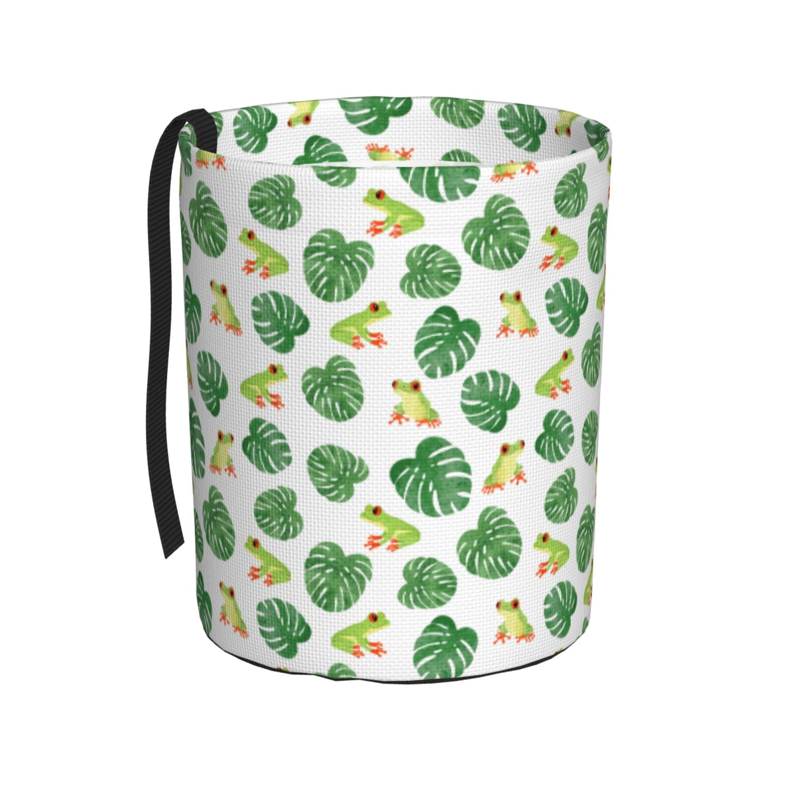 Fuzoiu Frogs And Tropical Leaves Print Car Trash Can,Leakproof Car ...