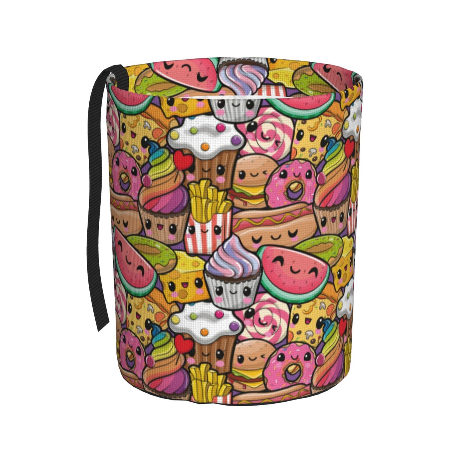 Fuzoiu Fruit-Flavored Ice-Cream Print Car Trash Can,Leakproof Car Trash ...