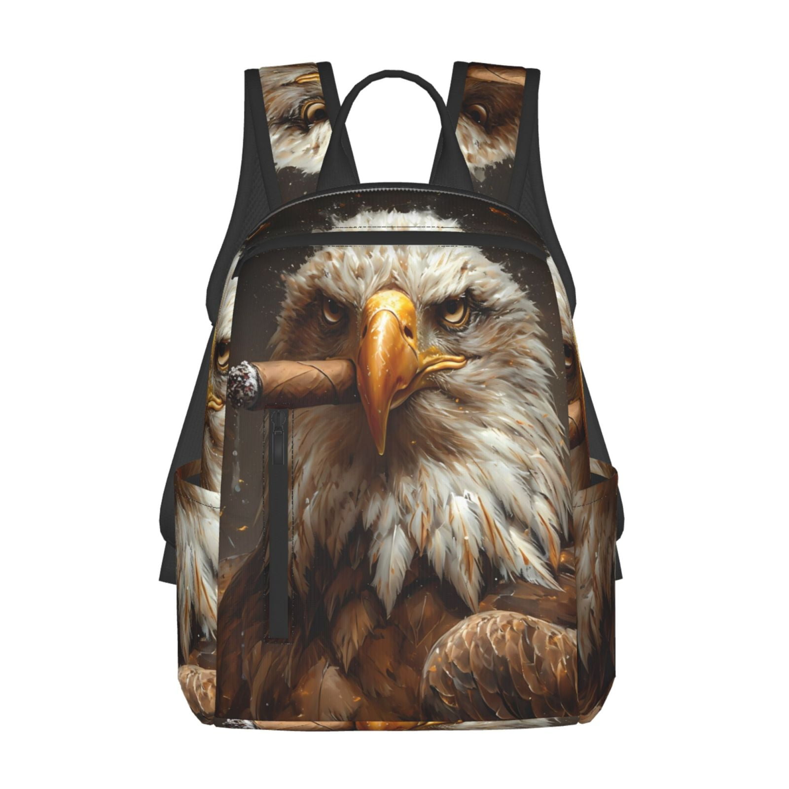 Fuzoiu Funny Bald Eagle Print Lightweight Daypack,Weekender Bag for Men and Women, Travel ...