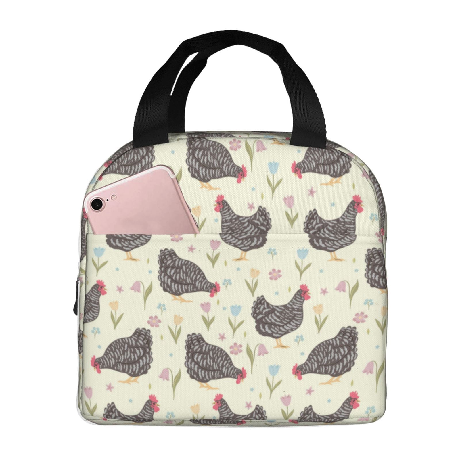 Fuzoiu Funny Chicken Print Lunch Bag for Women & Men,Adult Insulated ...