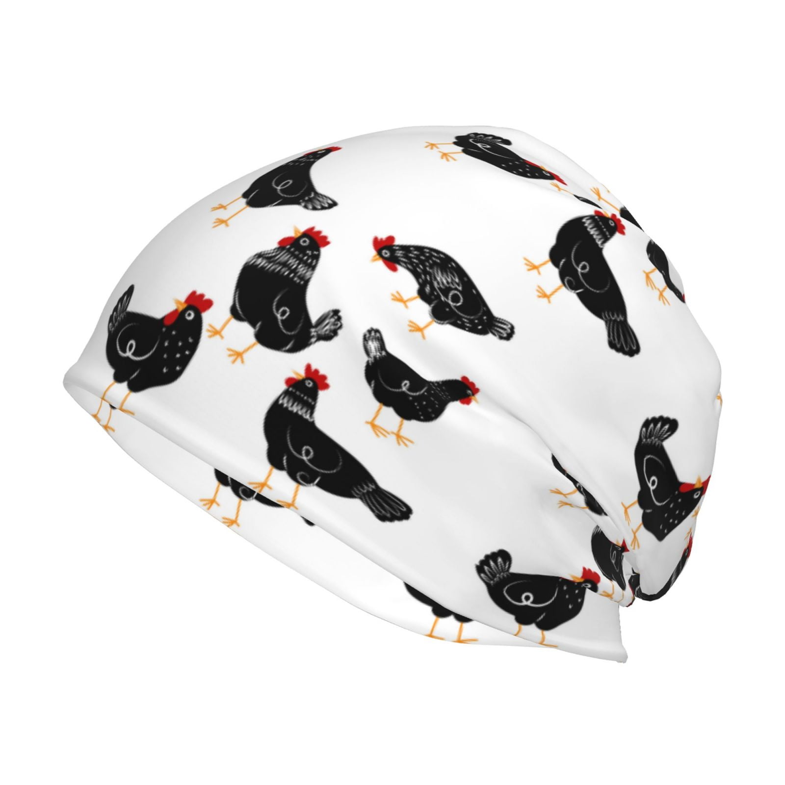 Fuzoiu Funny Chicken Print Winter Beanie Hat for Men & Women,Warm Knit ...