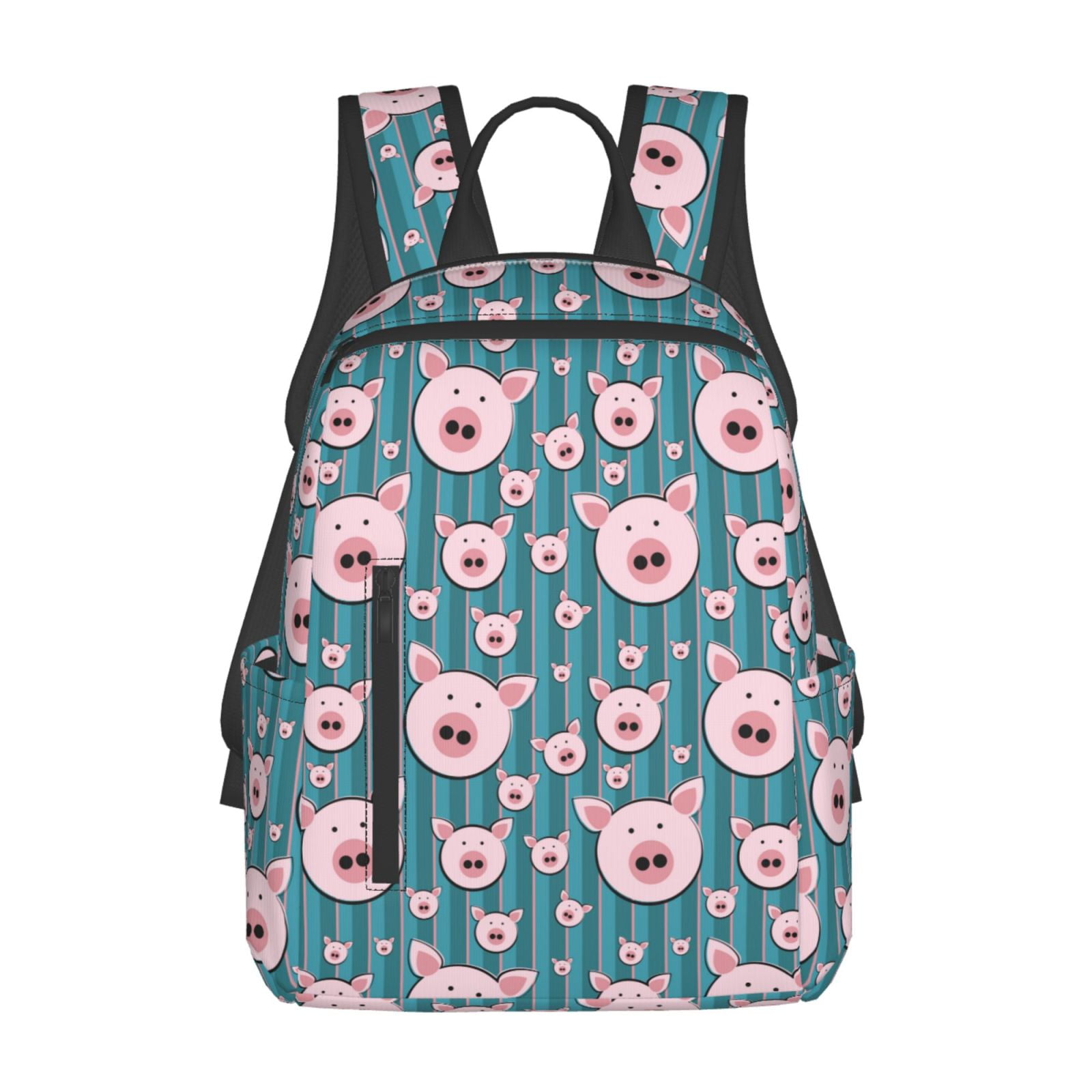 Fuzoiu Funny Pig Faces Print Lightweight Daypack,Weekender Bag for Men ...