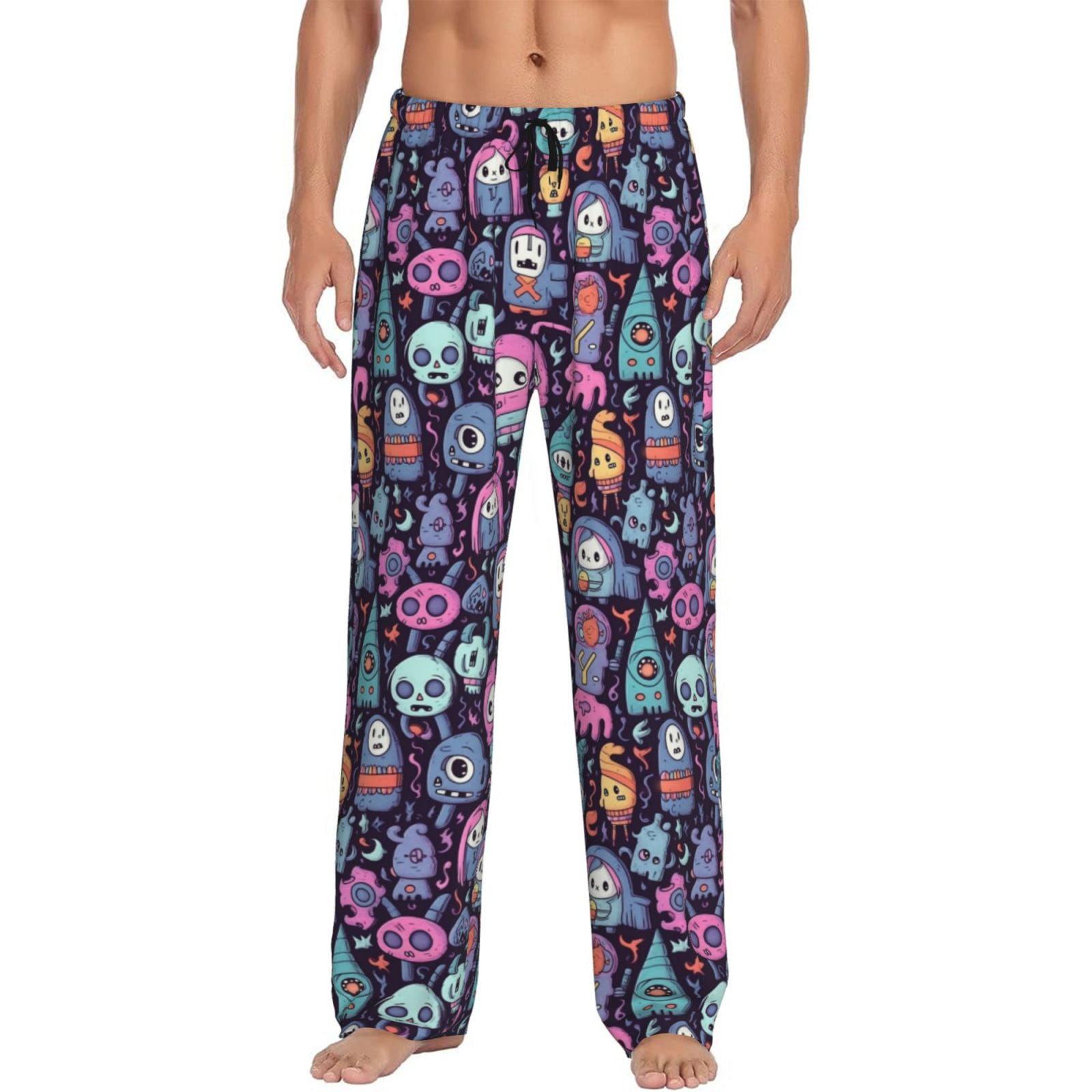 Fuzoiu Funny colorful skull ghost Print Men's Pajama Pants,Lounge Pants ...
