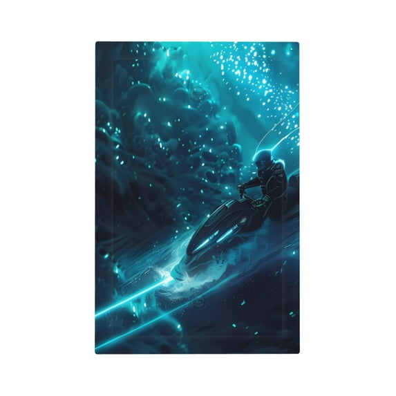 Fuzoiu Futuristic Jet Ski Adventure Print Single Duplex Outlet Cover ...