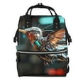 Fuzoiu Futuristic Robot Hummingbird Print Diaper Bag Backpack,Baby ...
