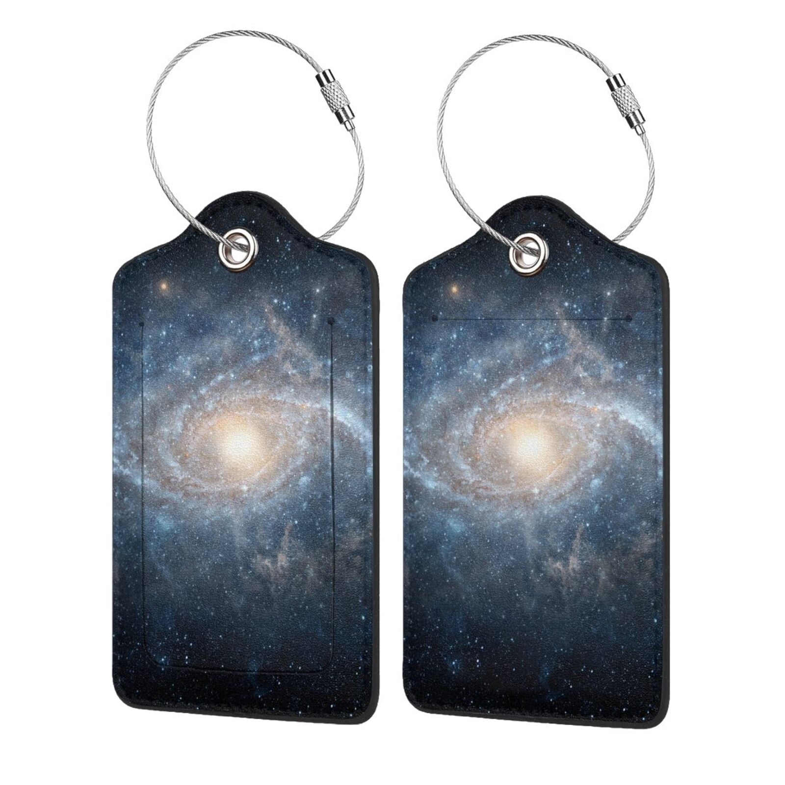 Fuzoiu The Galaxy Print Premium Leather Luggage Tag,Travel Accessory ...