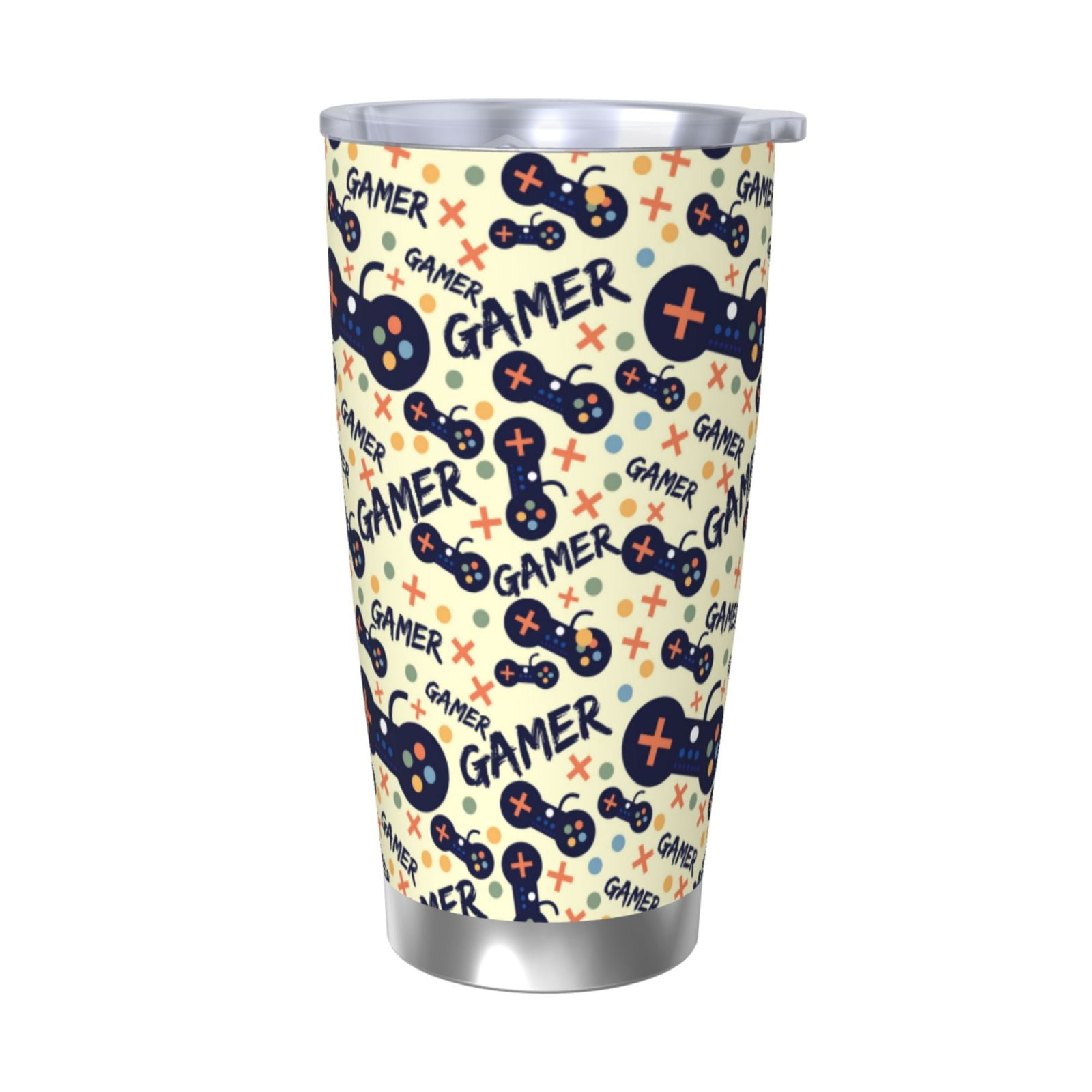 Fuzoiu Game Controller Print 20oz Tumbler, Stainless Steel Vacuum ...