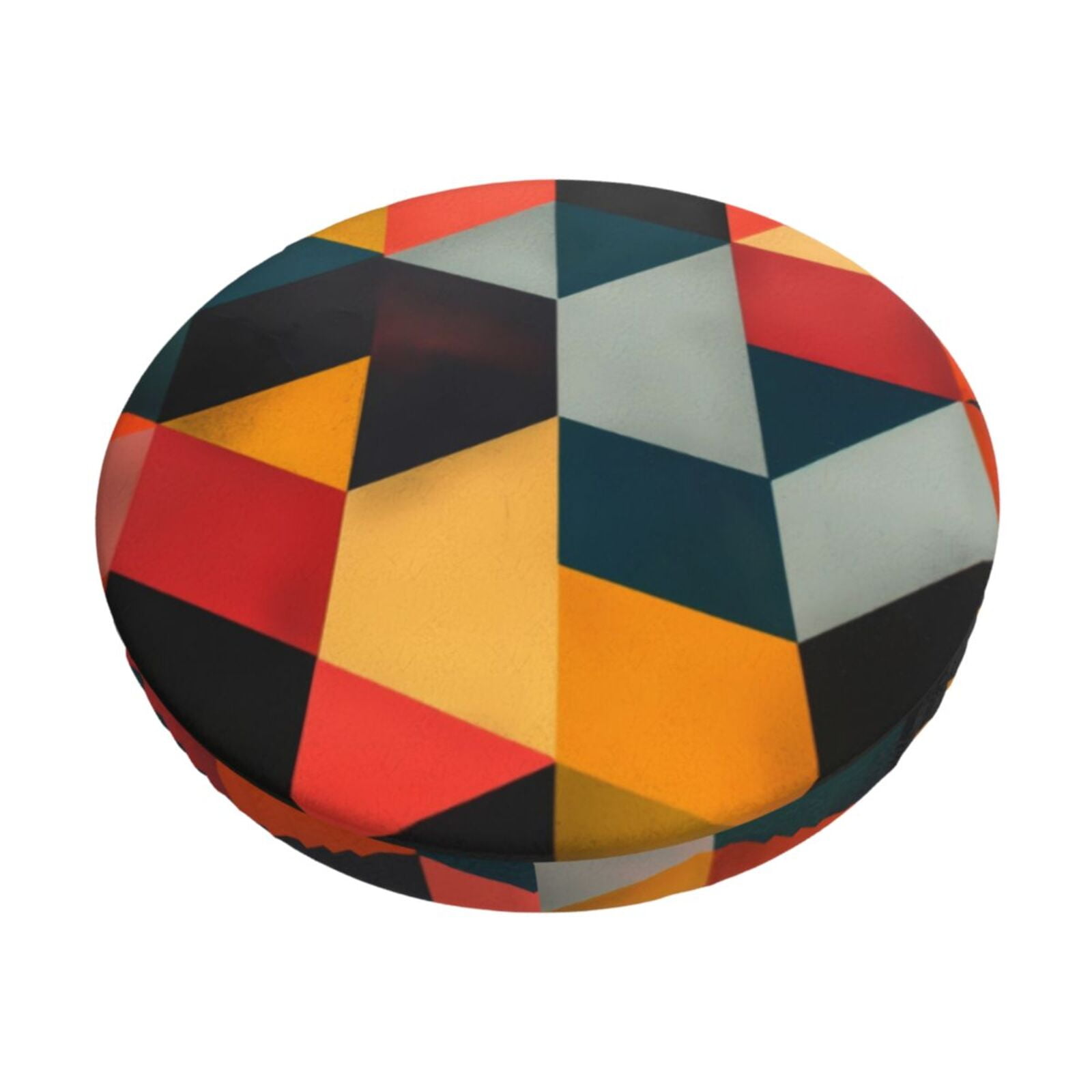 Fuzoiu Geometric Cube Pattern Art Print Bar Stool Cushions, Super ...