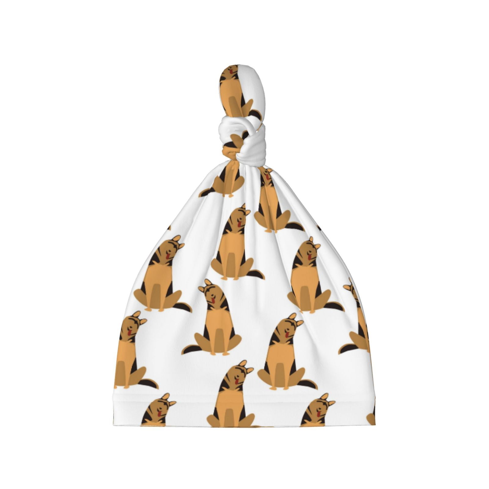 Fuzoiu German Shepherd Dog Print Baby Newborn Hats Set Stretchy Knot ...