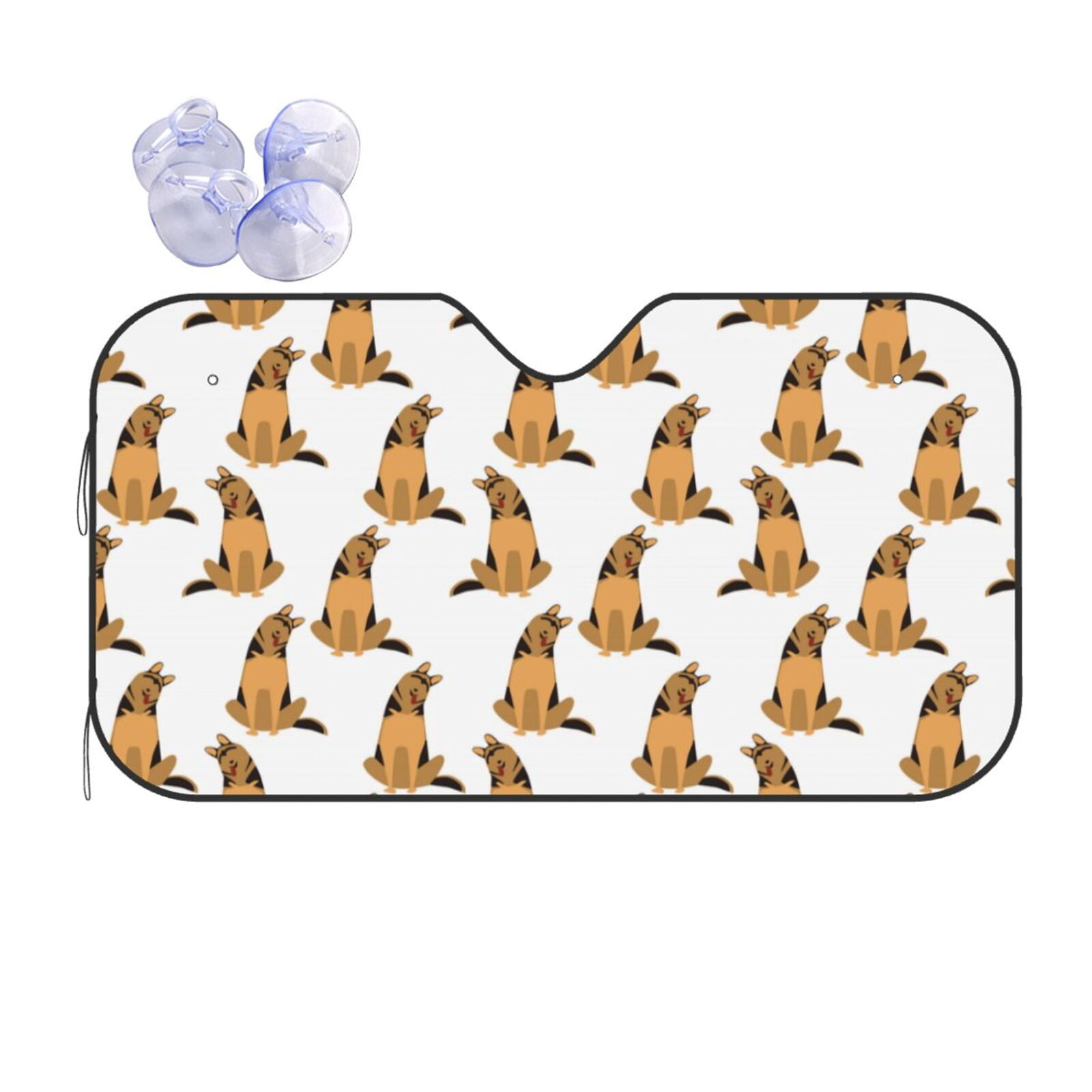 Fuzoiu German Shepherd Dog Print Car Windshield Sun Shade,Block Uv Rays ...