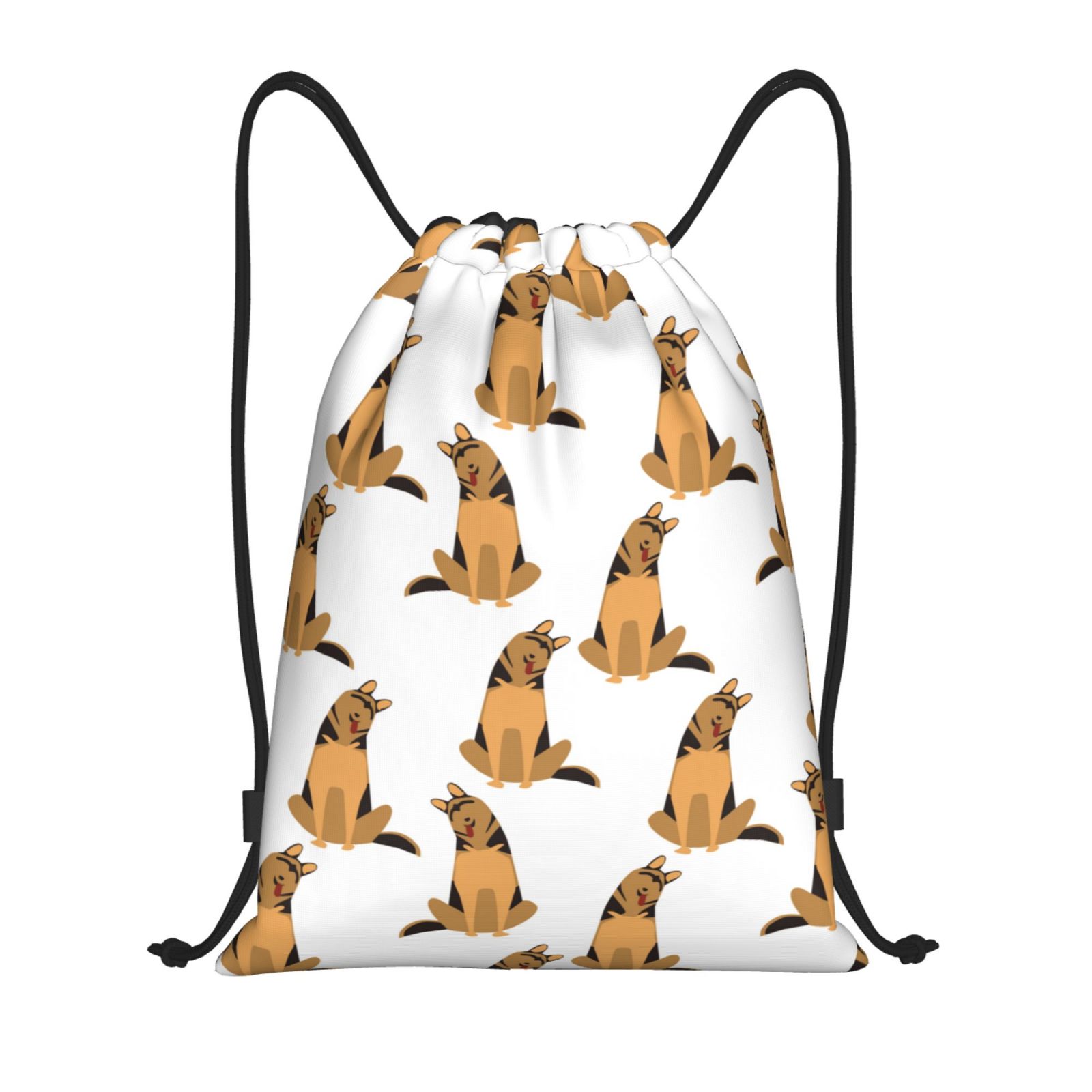 Fuzoiu German Shepherd Dog Print Drawstring Backpack for Gym, Travel ...