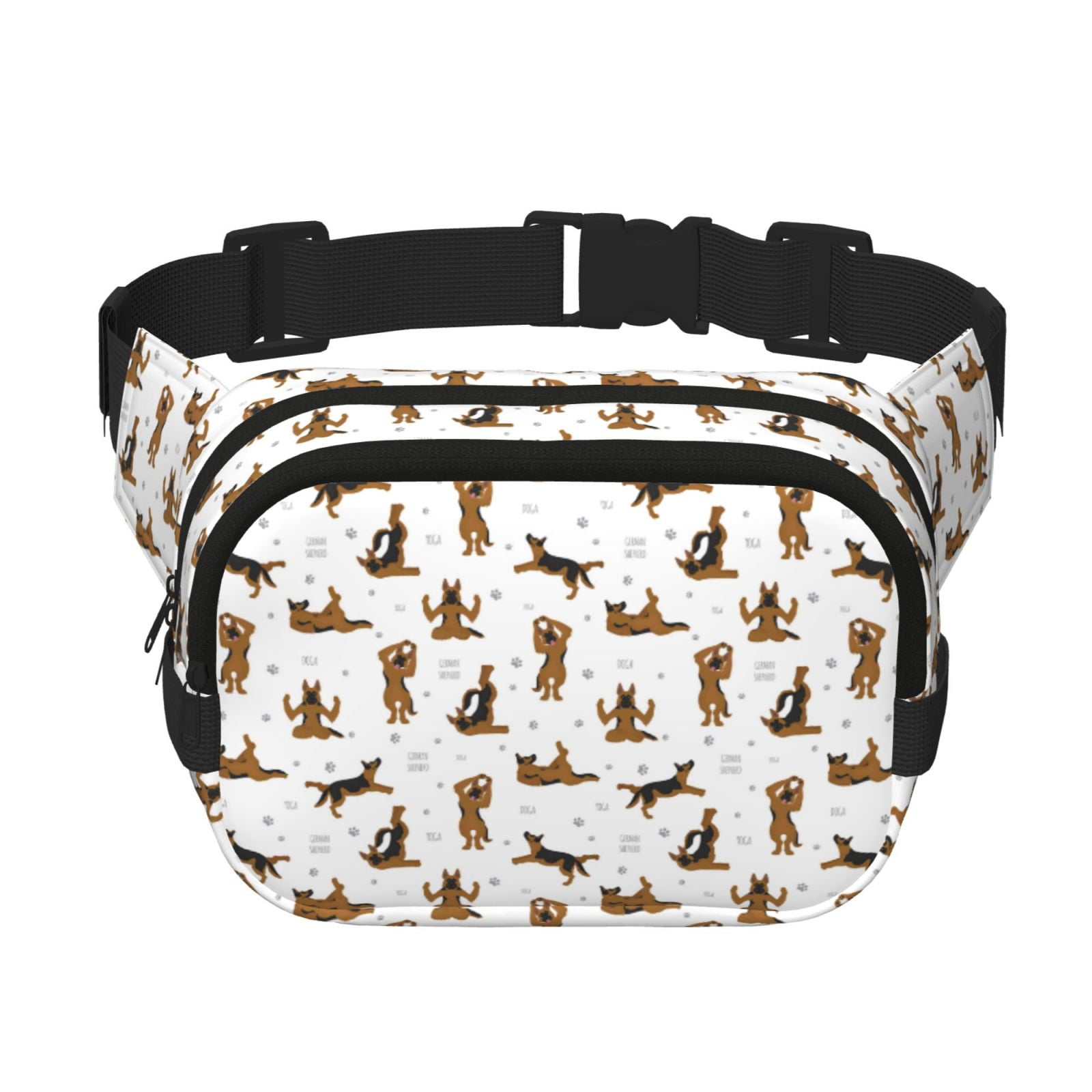 Fuzoiu German Shepherd Dog Print Unisex Square Double Layer Waist Bag ...