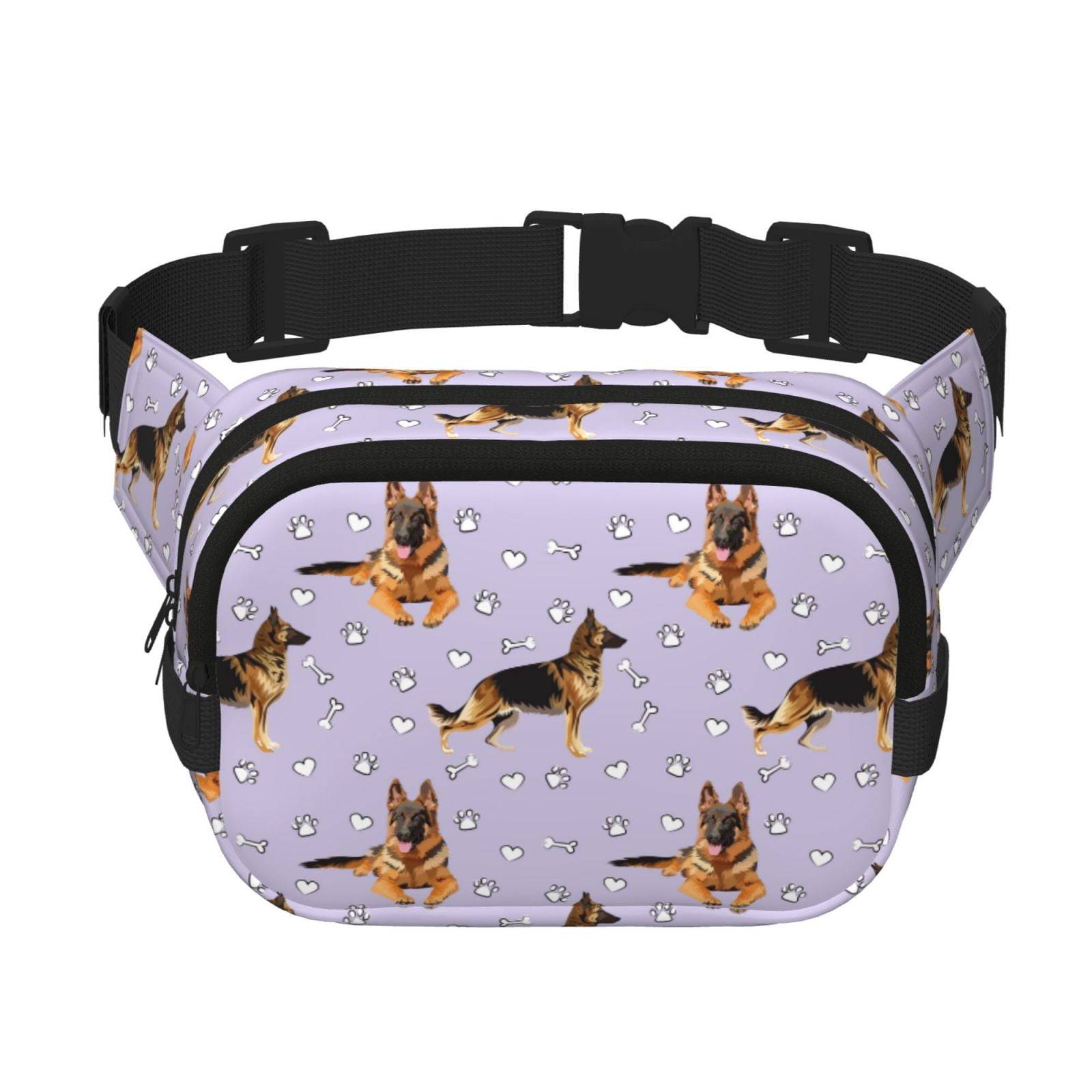 Fuzoiu German Shepherd Dog Print Unisex Square Double Layer Waist Bag ...