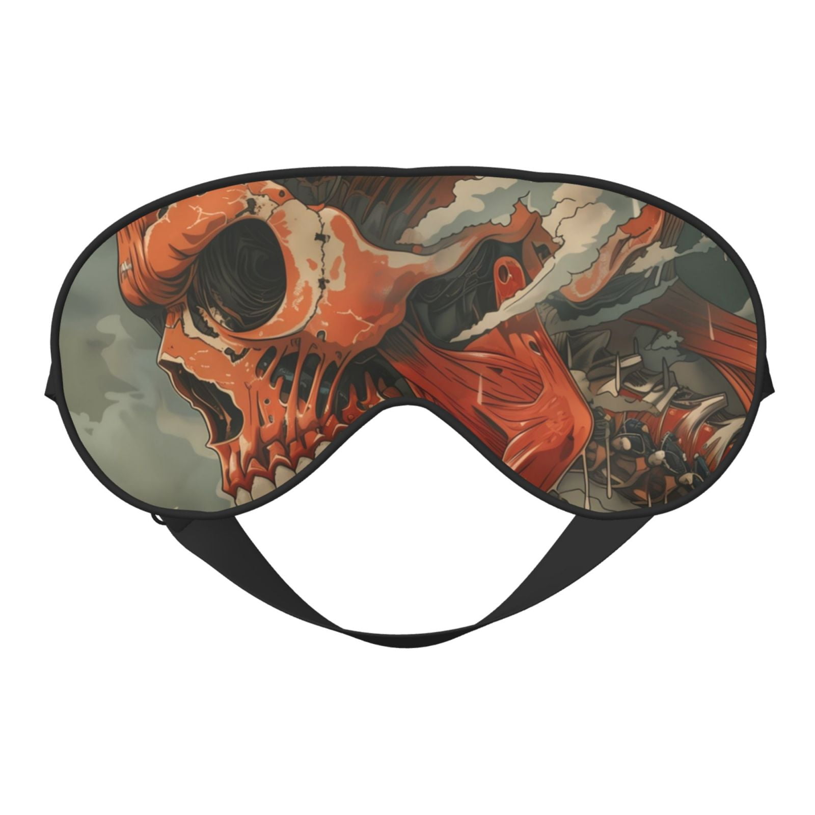Fuzoiu Gigantic Skull In Clouds Print Sleep Masks,Eye Masks with ...