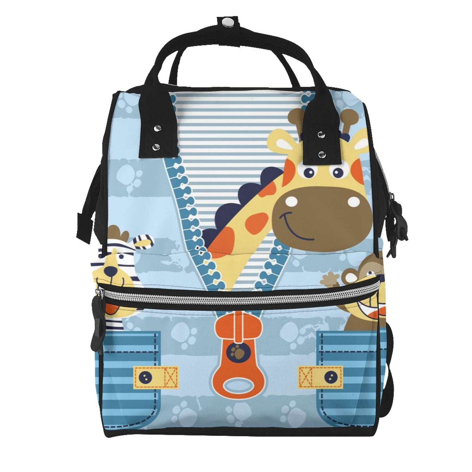 Fuzoiu Giraffe Come Out From Zipper Print Diaper Bag Backpack,Baby ...