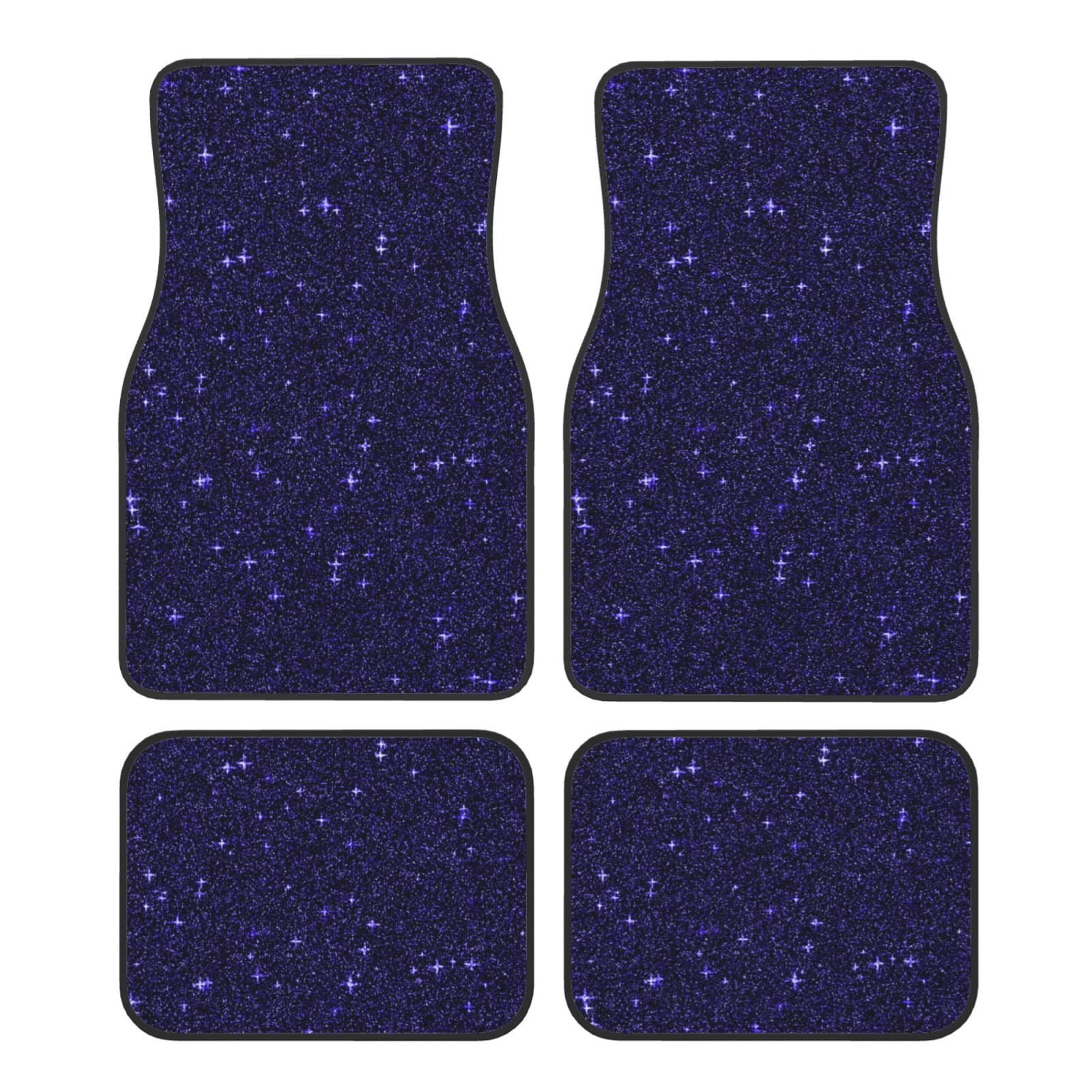 Fuzoiu Glittering Purple Starfield Print Carpet Floor Mats for Car,Car ...