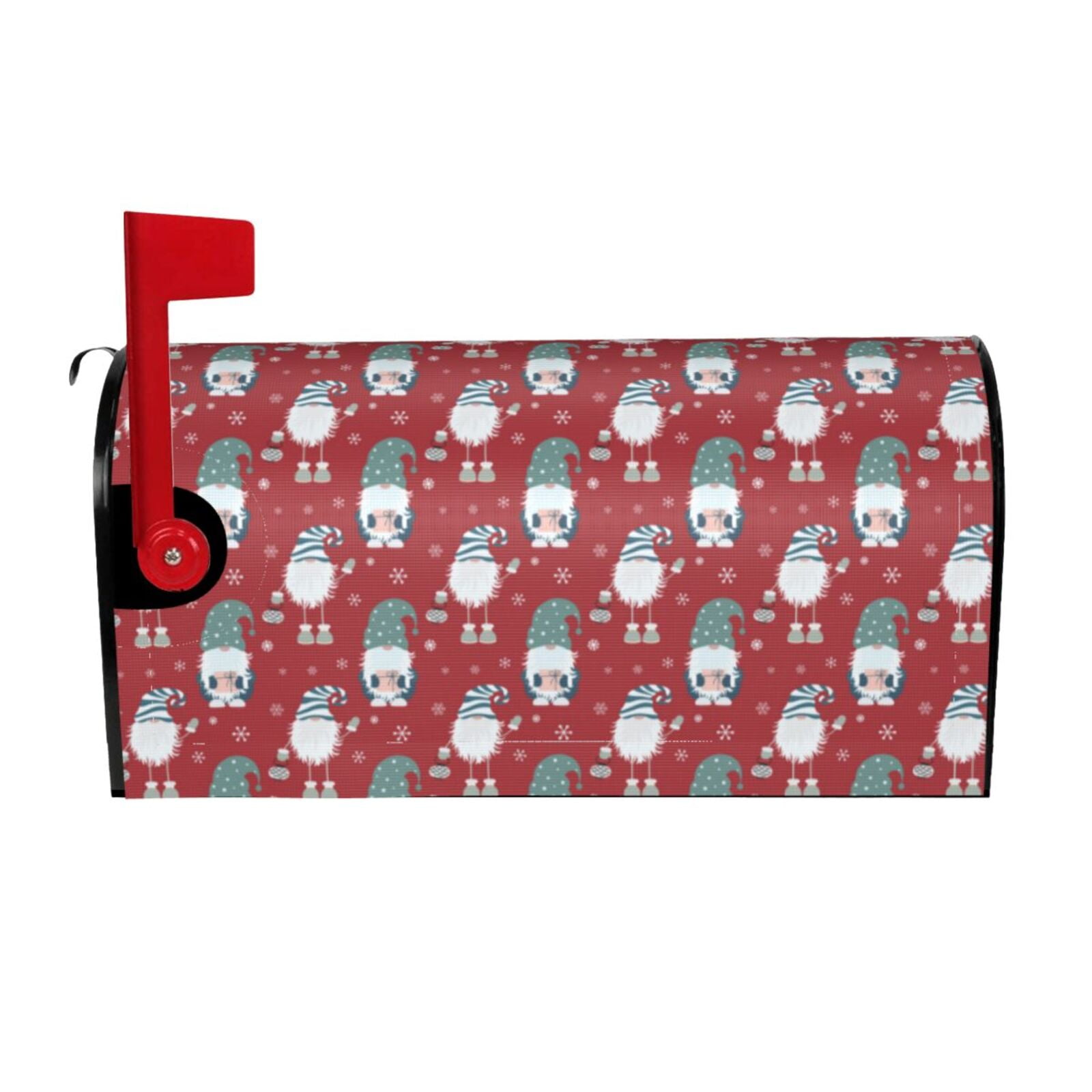 Fuzoiu Gnome And Snowflakes Print Decorative Waterproof Mailbox Cover ...