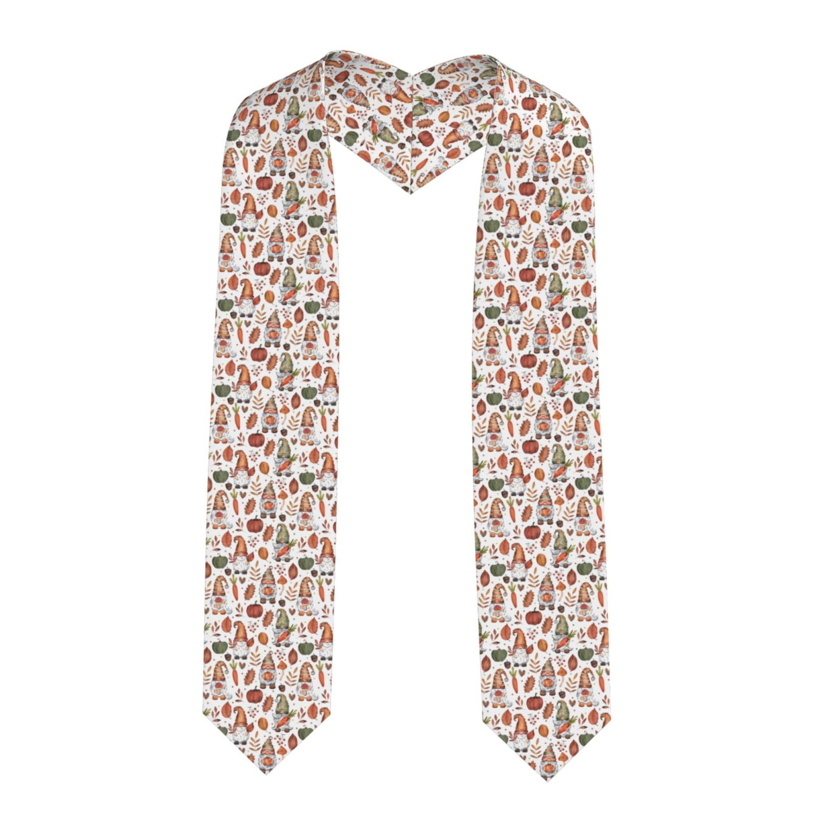 Fuzoiu Gnomes And Autumn Leaves Print Graduation Sash,Graduation Stole ...