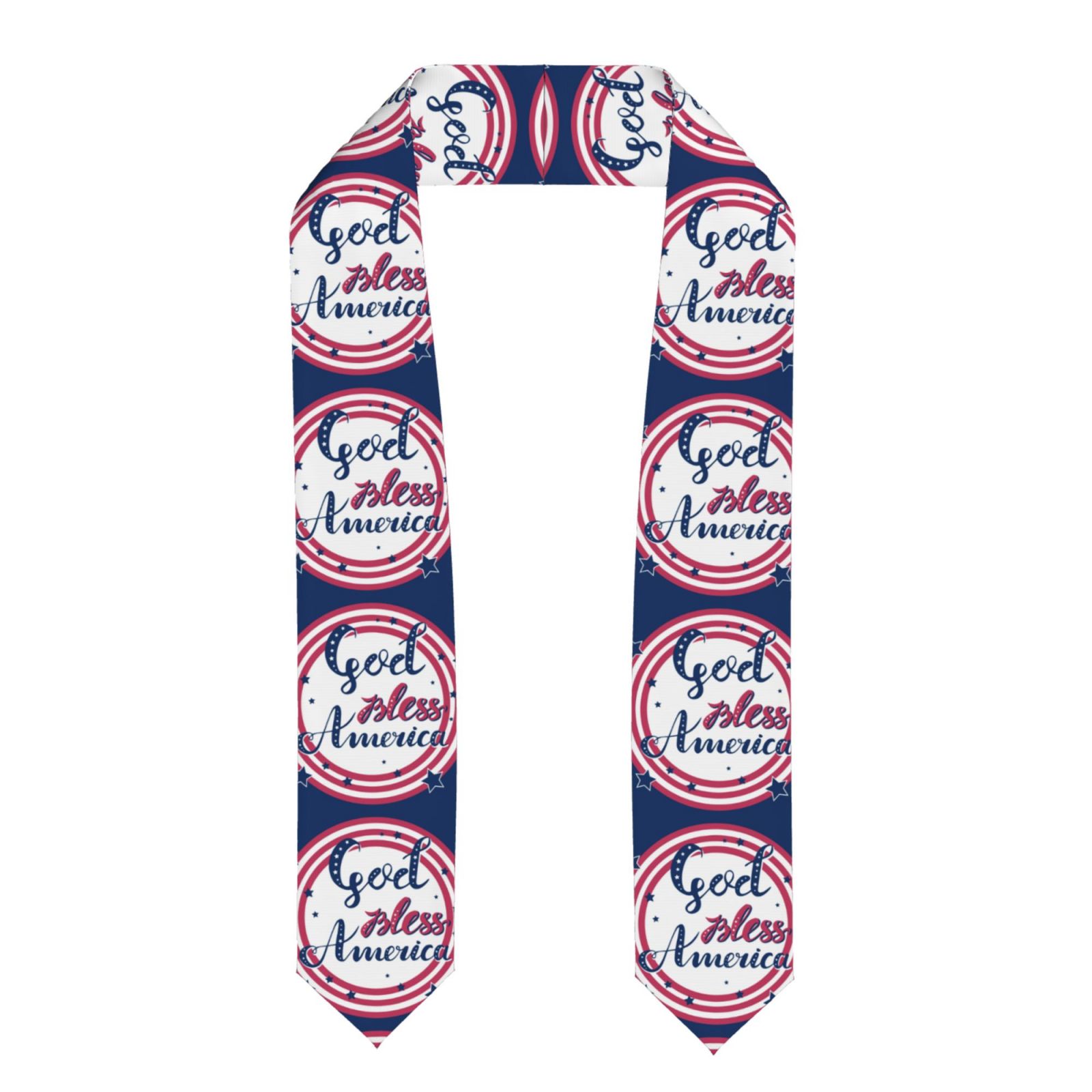 Fuzoiu God Bless America Patriotic Star Print Graduation Sash ...