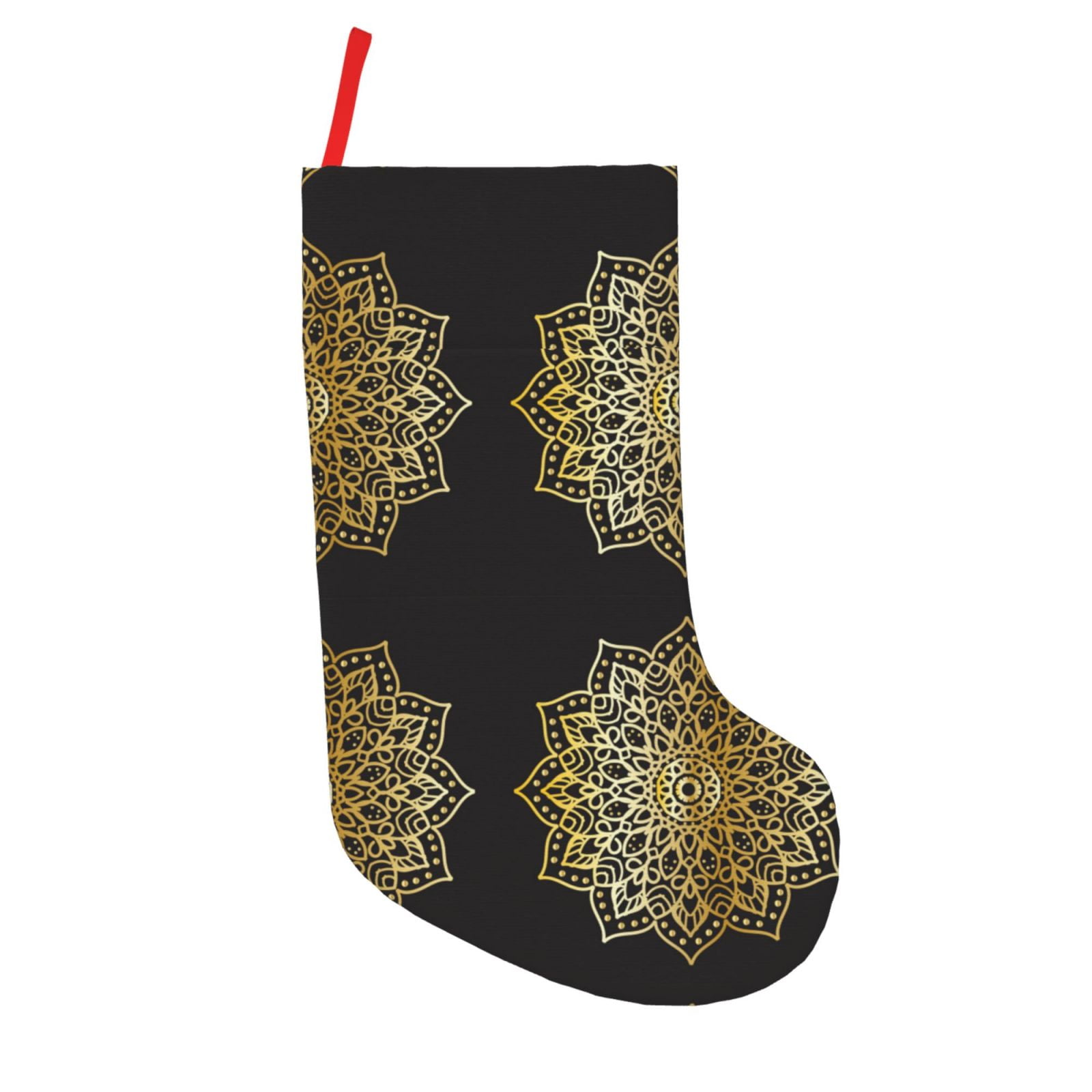 Fuzoiu Gold Mandala Print 18 inches Christmas Stockings, Personalized ...
