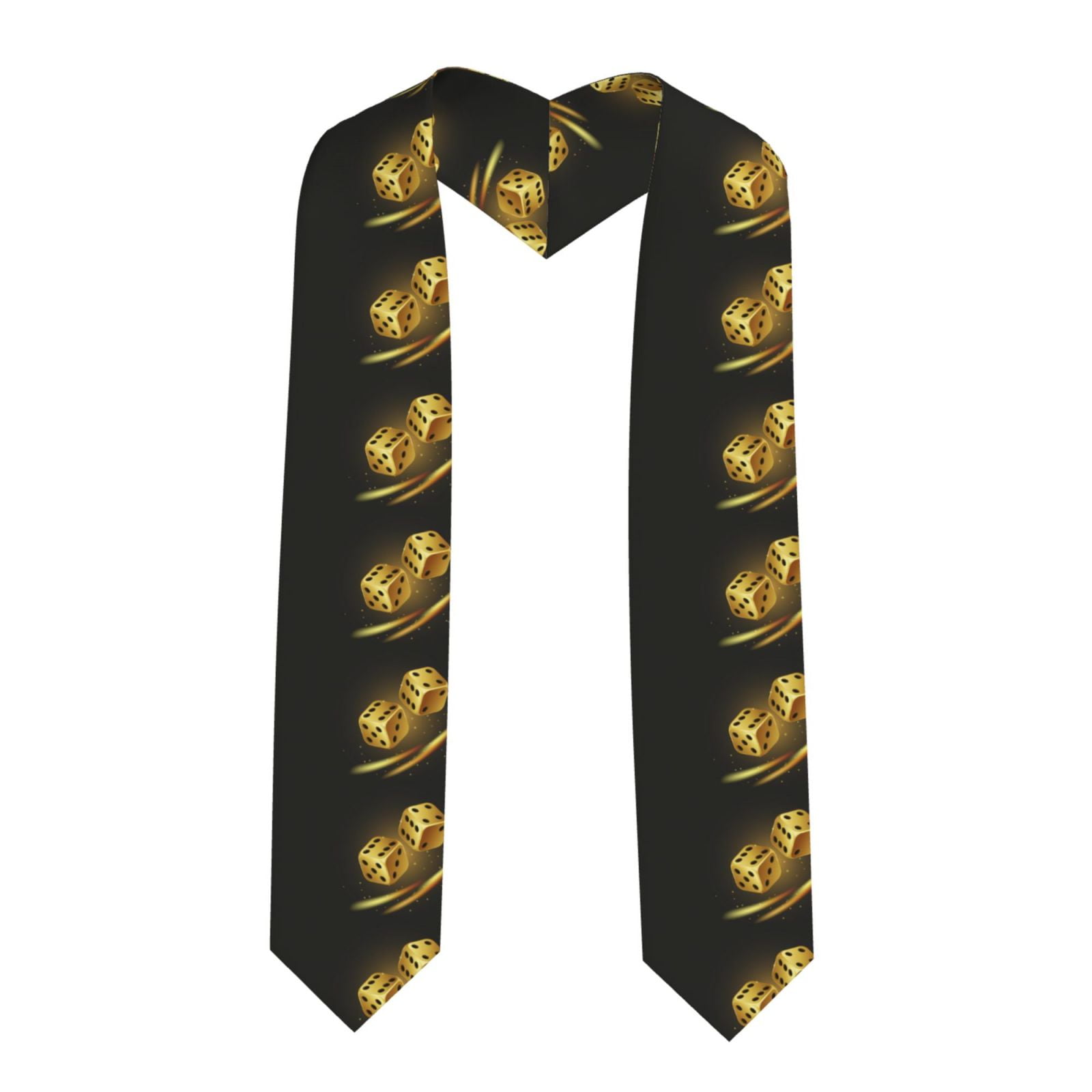 Fuzoiu Golden Dice Print Graduation Sash,Graduation Stole,Unisex Adult ...