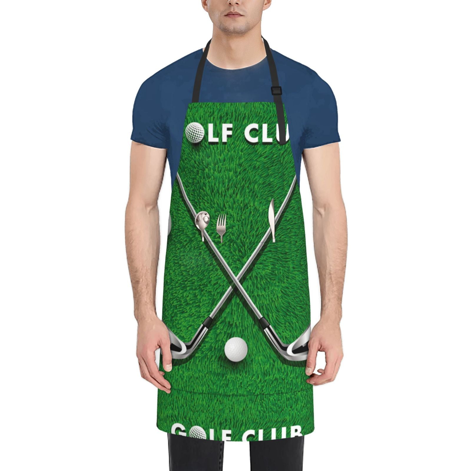 Fuzoiu Golf Sport Club Print Adjustable Waterproof Apron with Pockets ...