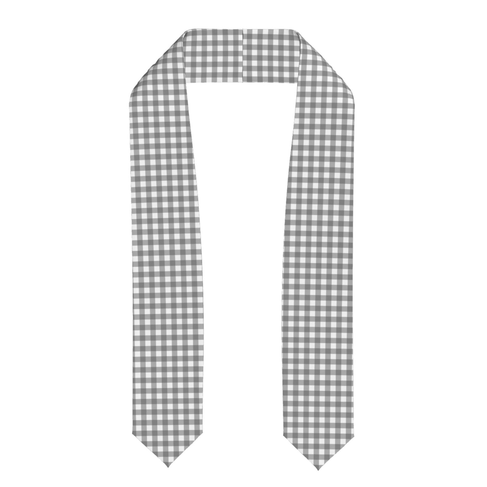 Fuzoiu Gray Checkboard Print Graduation Sash,Graduation Stole,Unisex ...
