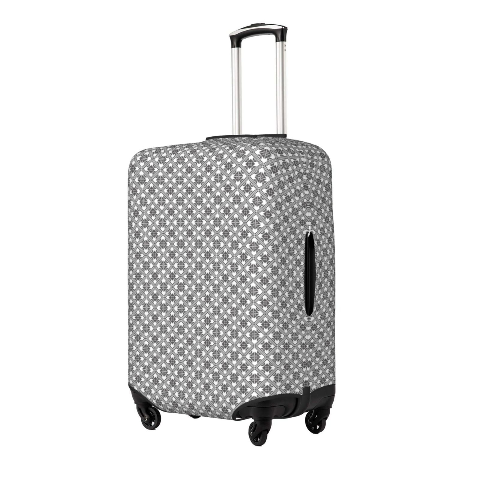 Fuzoiu Gray Plaid Print Suitcase Cover,Washable Luggage Covers for ...