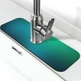 Fuzoiu Green Turquoise Teal Print Kitchen Faucet Suction Pad, Sink ...