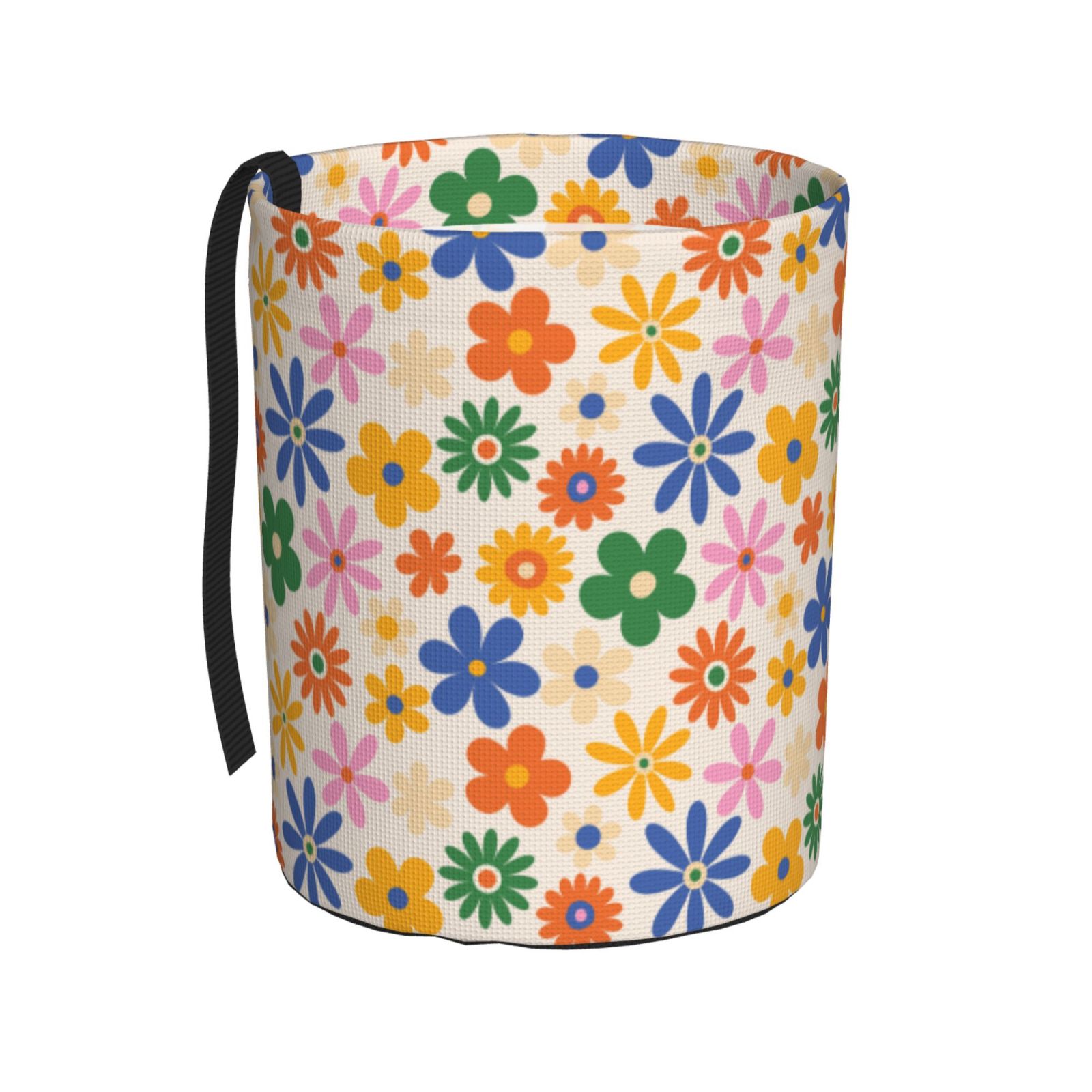 Fuzoiu Groovy Daisy Flowers Print Car Trash Can,Leakproof Car Trash Can ...