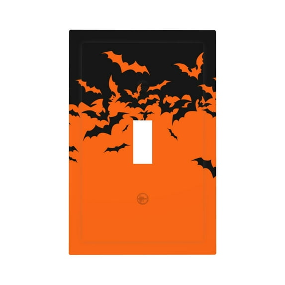 Fuzoiu Halloween With Black Bats Print Single Duplex Outlet Cover Plate ...