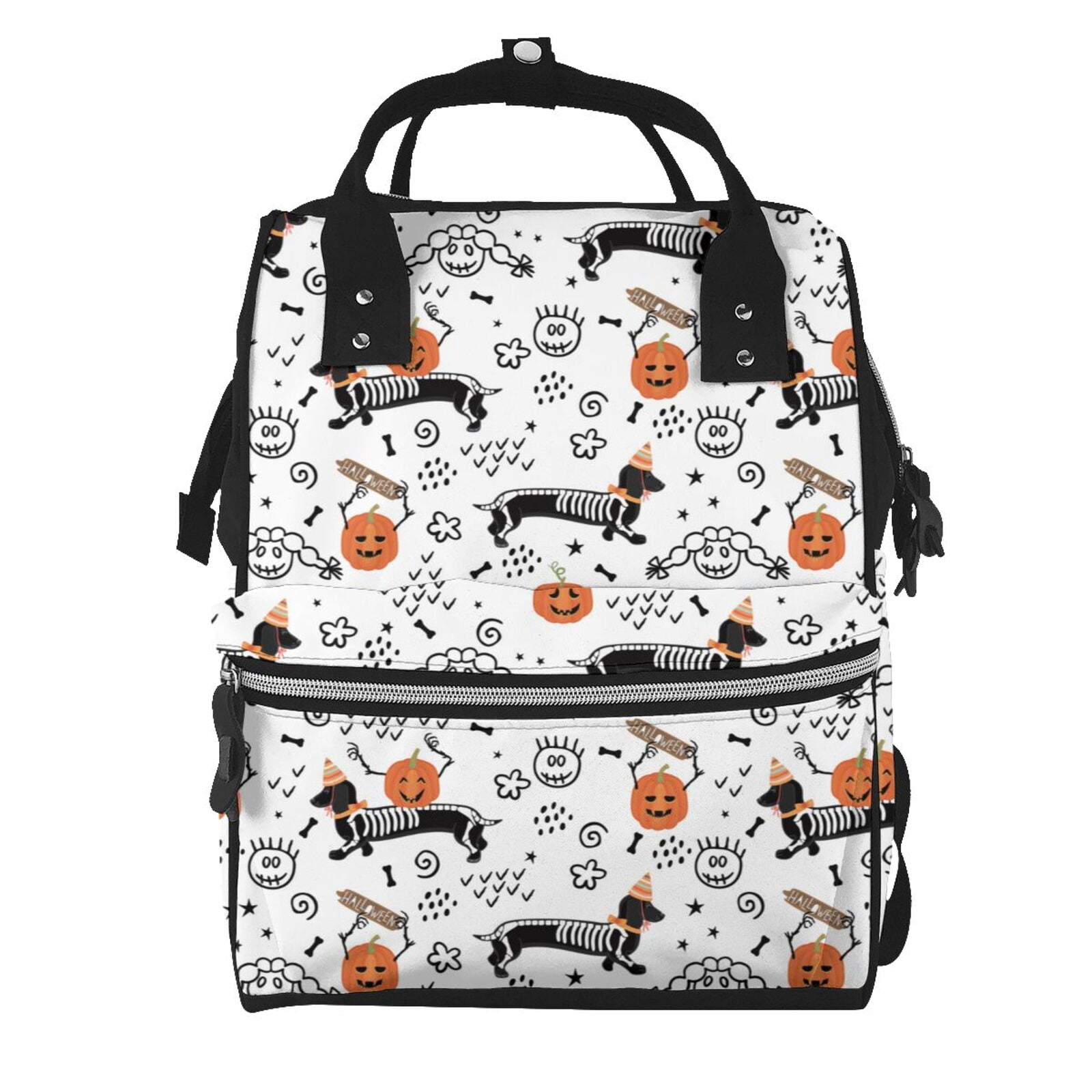 Fuzoiu Halloween Dachshund Print Diaper Bag Backpack,Baby Essentials ...