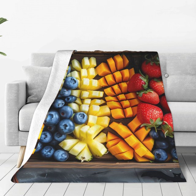Fuzoiu Halloween Fruit Platter Print Ultra-Soft Micro Fleece Blanket ...