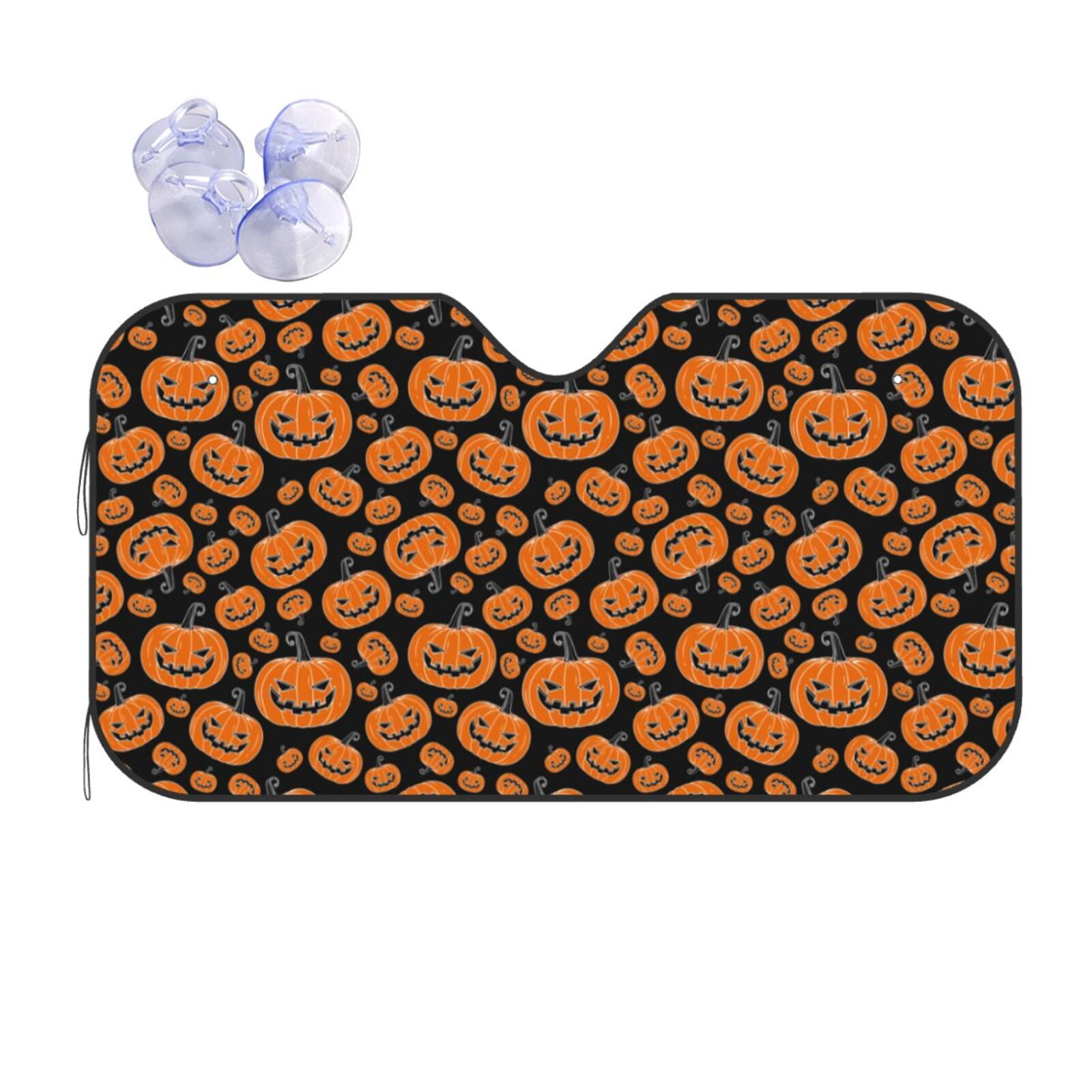 Fuzoiu Halloween Pumpkins Print Car Windshield Sun Shade,Block Uv Rays ...