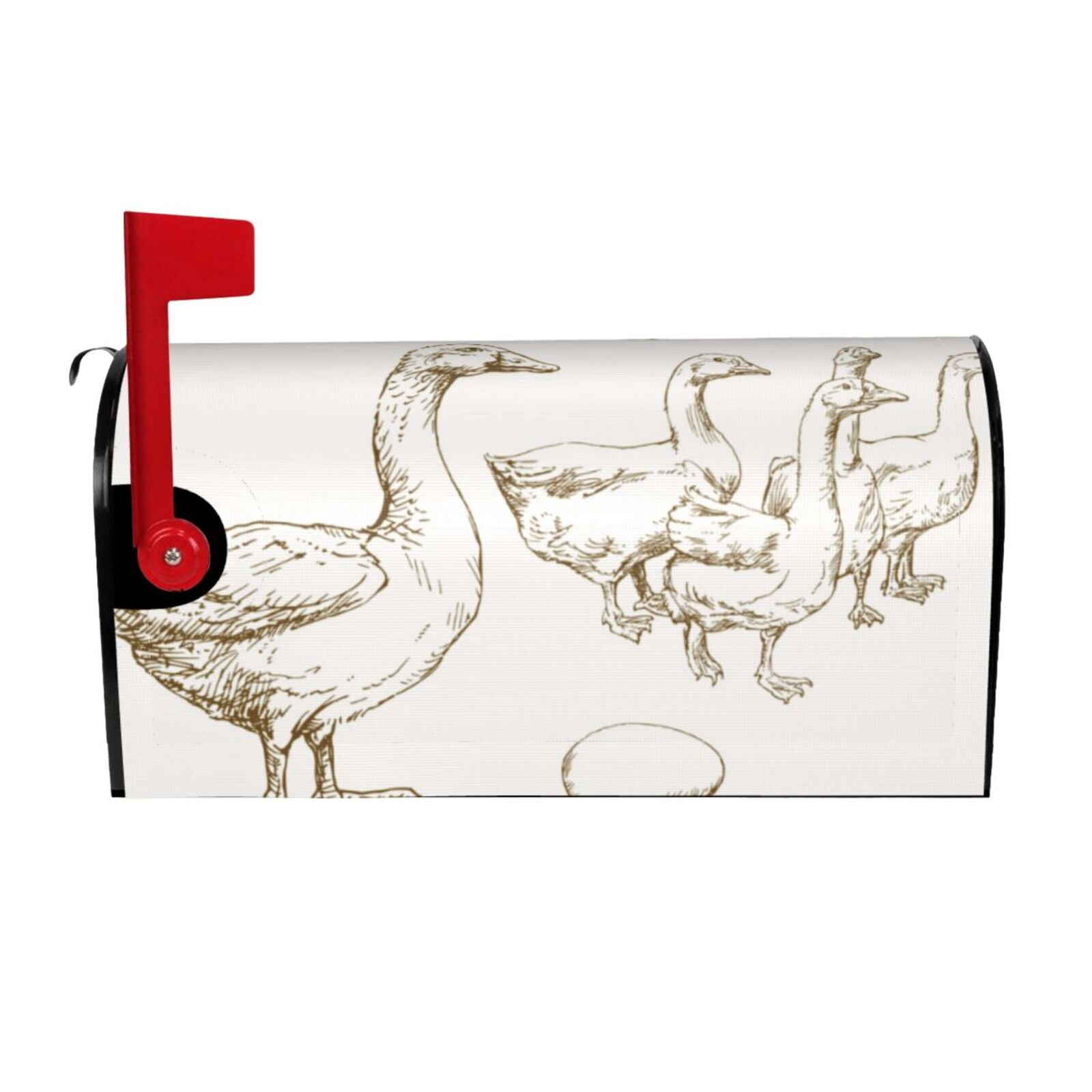 Fuzoiu Hand Drawn Goose Print Decorative Waterproof Mailbox Cover ...