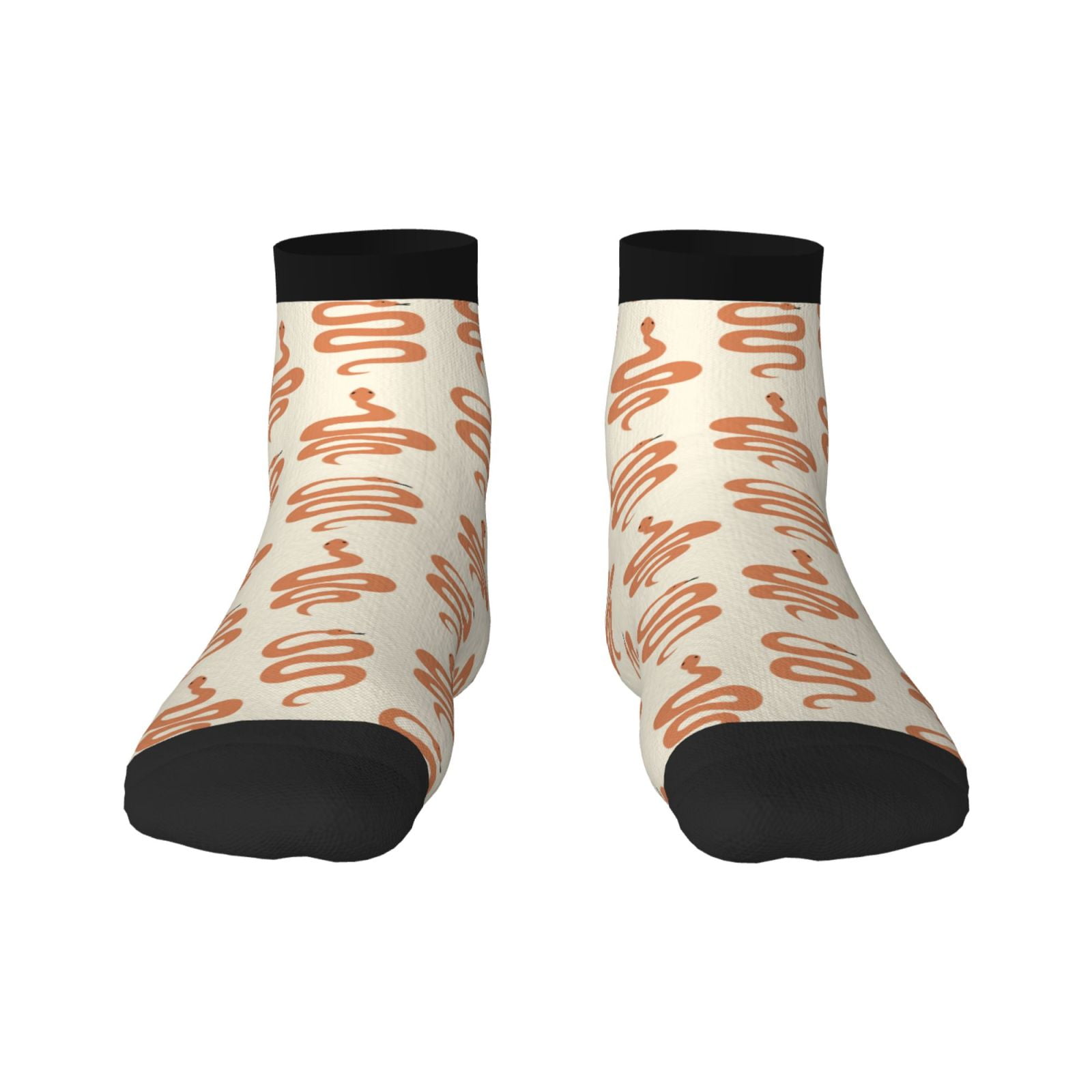 Fuzoiu Hand Drawn Snake Print Adult Socks, Crew Moisture-wicking Socks ...
