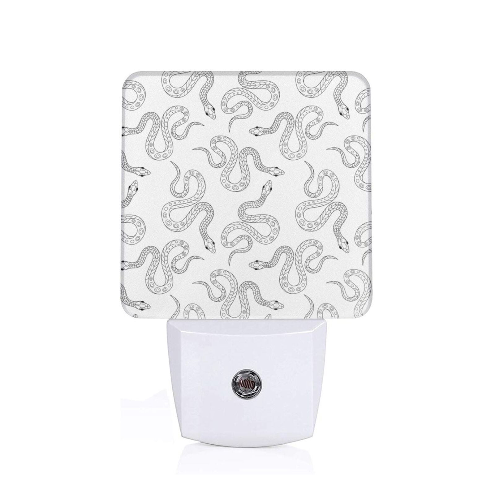 Fuzoiu Hand Drawn Snake Print Dusk to Dawn LED Night Light with Light ...