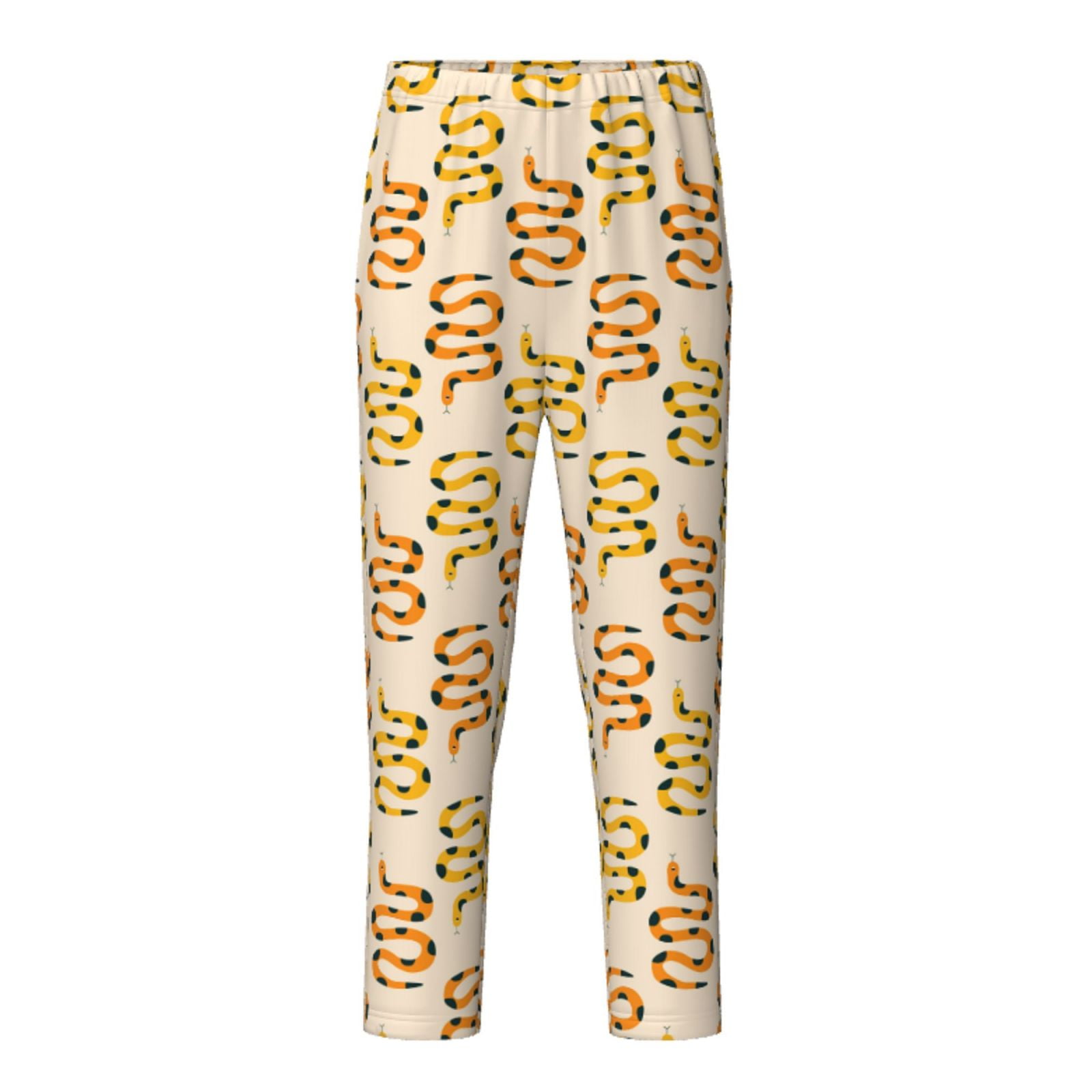 Fuzoiu Hand Drawn Snake Print Teenagers' Pajama Pants,Lounge Pants with ...